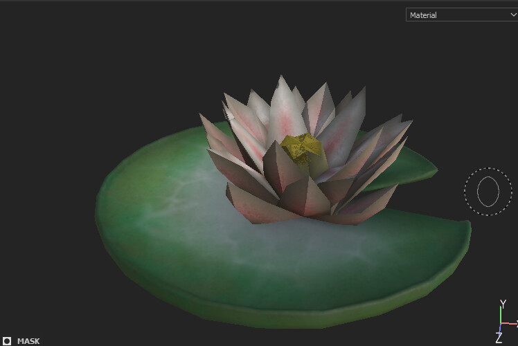 ArtStation - Low Polly Water Lilly