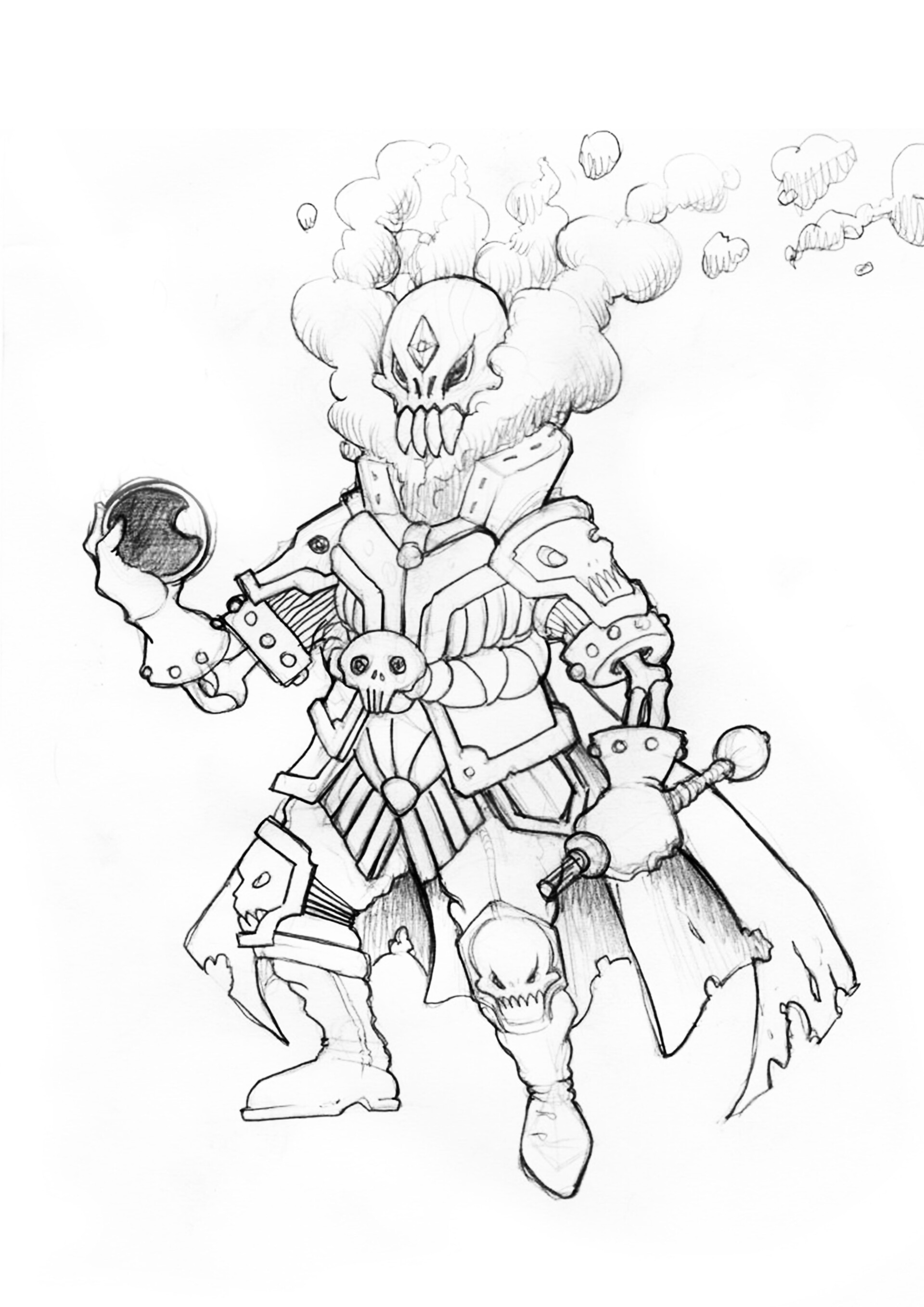 StephenCarrArt - Undead Guard Character Concept
