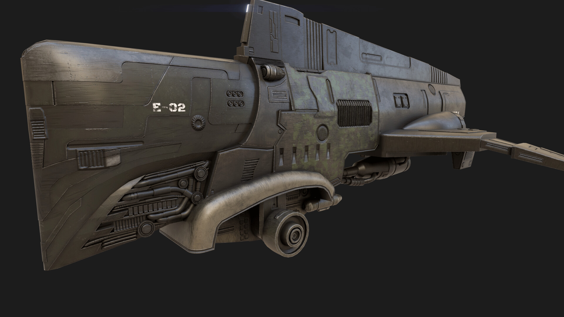 ArtStation - modeling and render StarShip E-02