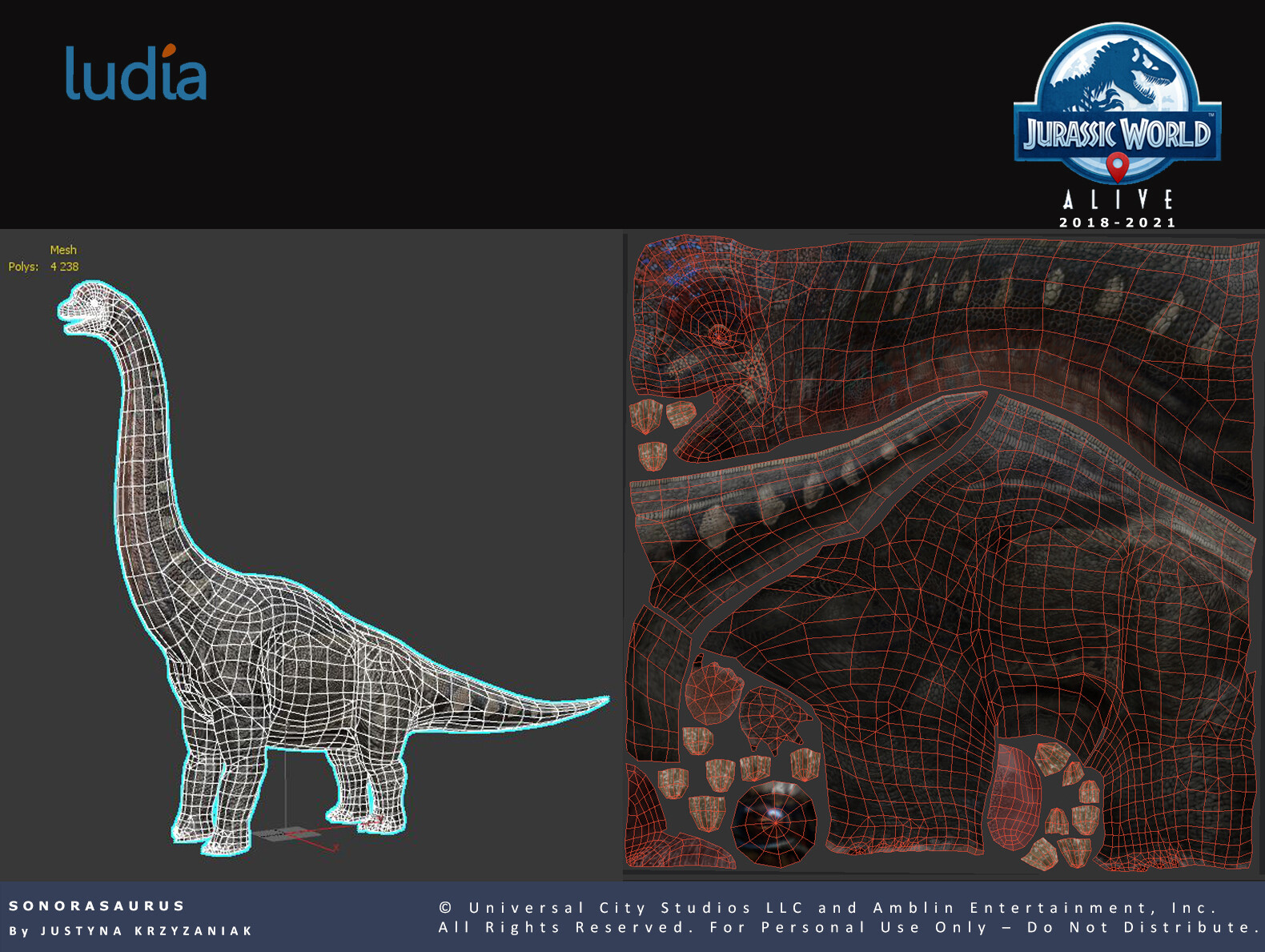 Justyna Krzyzaniak Lornsen - Sonorasaurus (Jurassic World Alive)