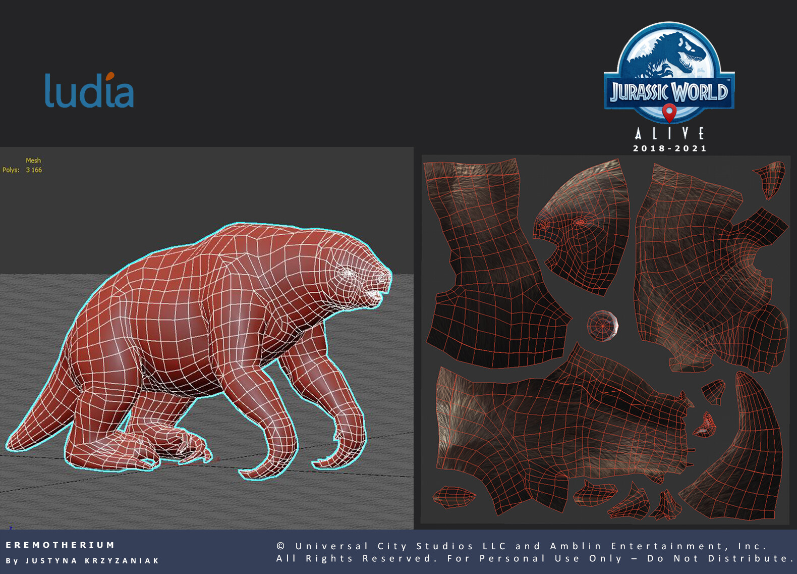 Justyna Krzyzaniak Lornsen - Eremotherium (Jurassic World Alive)