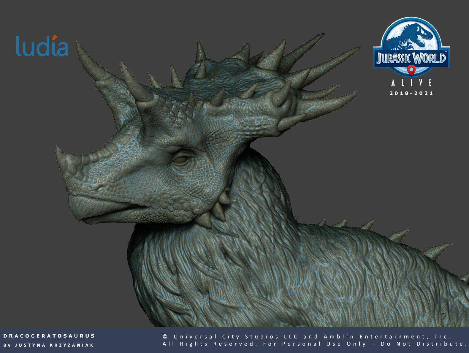 Justyna Krzyzaniak Lornsen - Dracoceratosaurus (Jurassic World Alive)