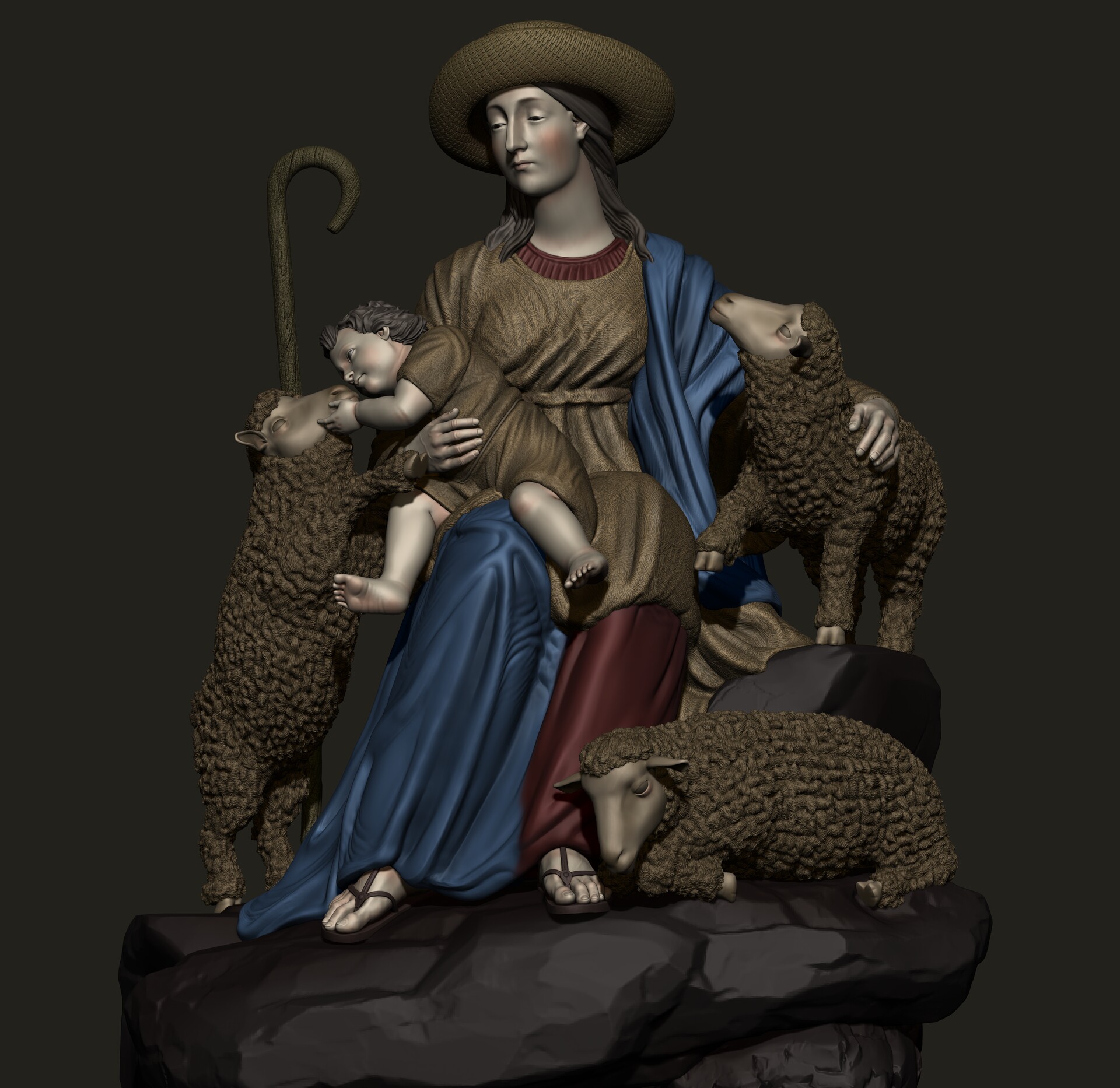 ArtStation - Nossa Senhora Divina Pastora - Divine Shepherdess ...