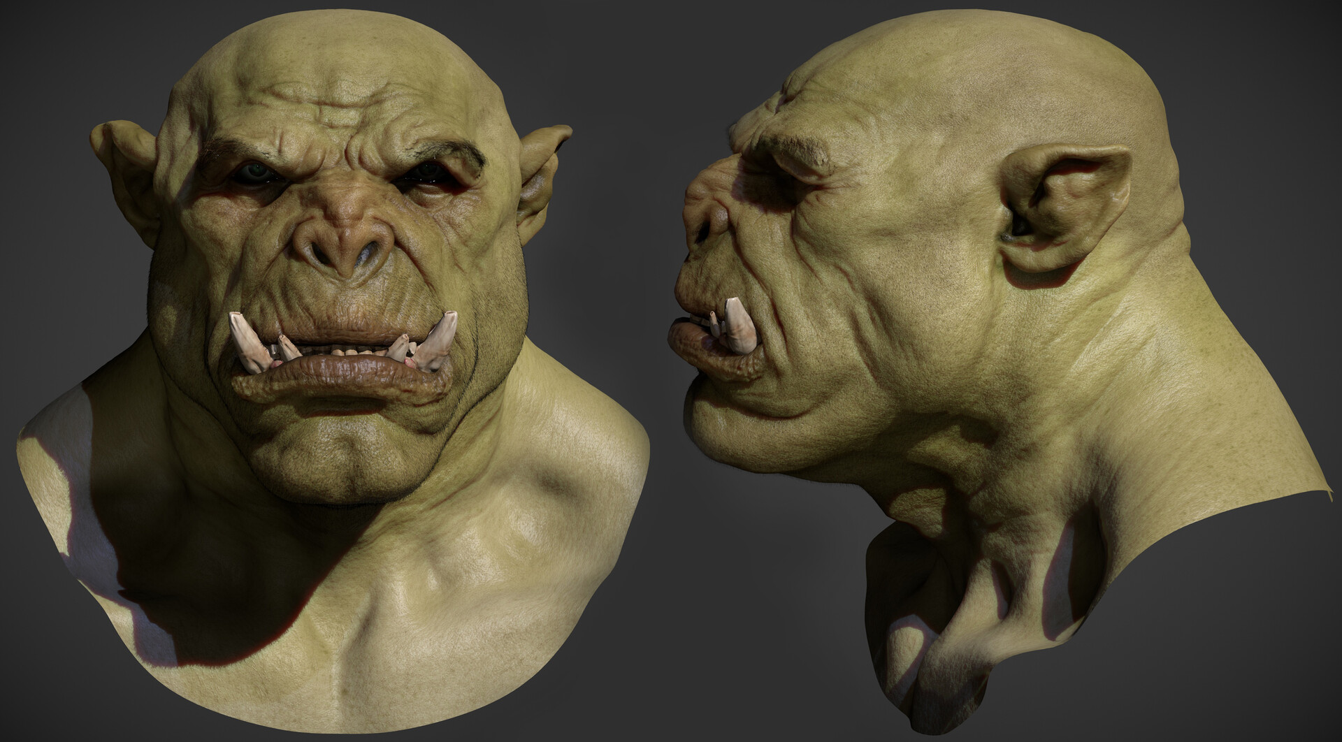 ArtStation - Orc and Face Exploration
