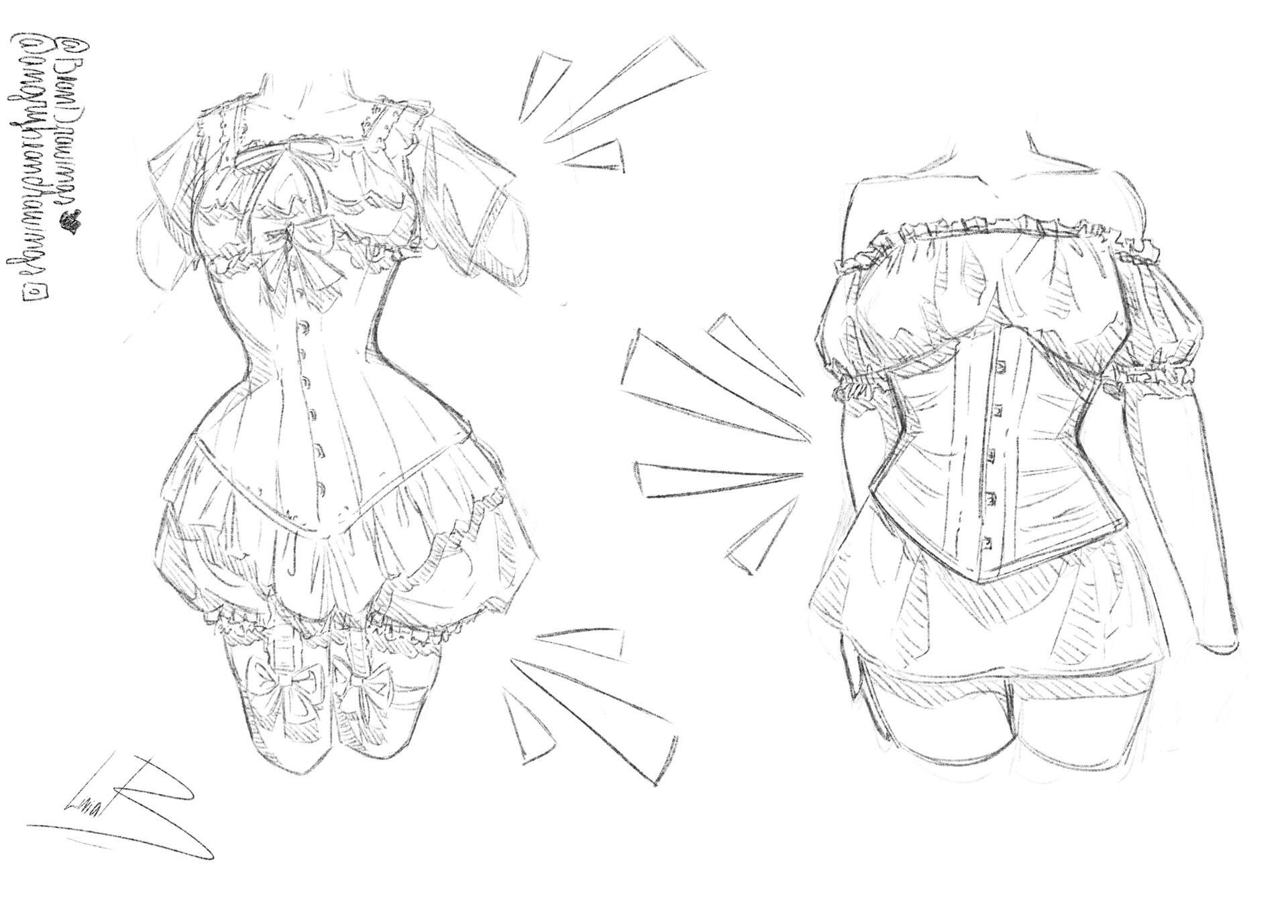 ArtStation - Corsets practice