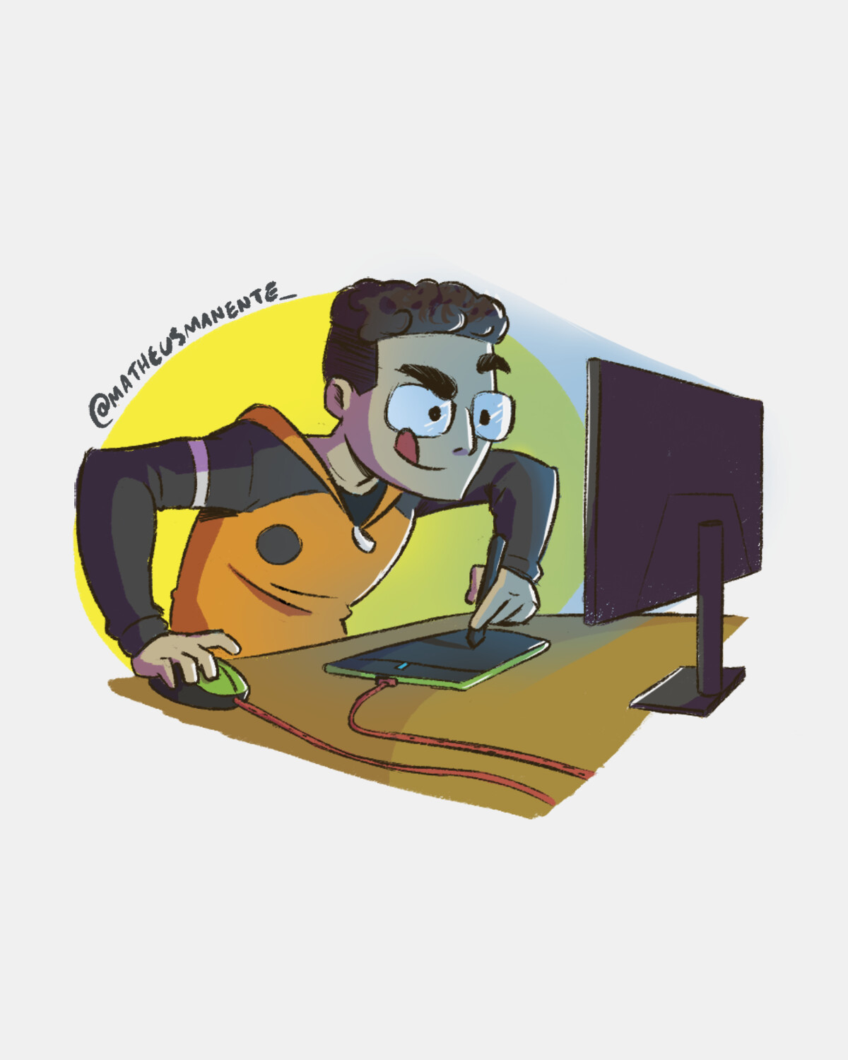 Matheus Manente - Autorretrato Cartoon