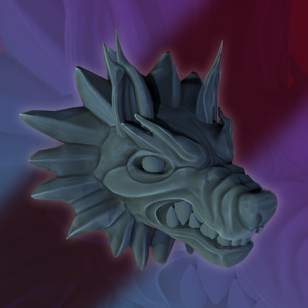 ArtStation - Stylized Wolf Head (WIP)