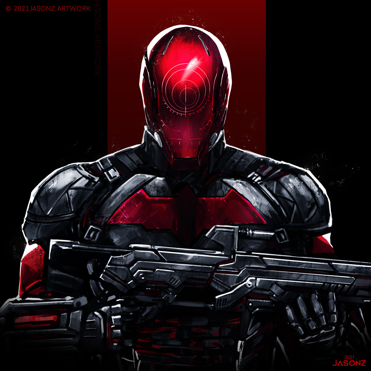 how to draw red hood arkham knight