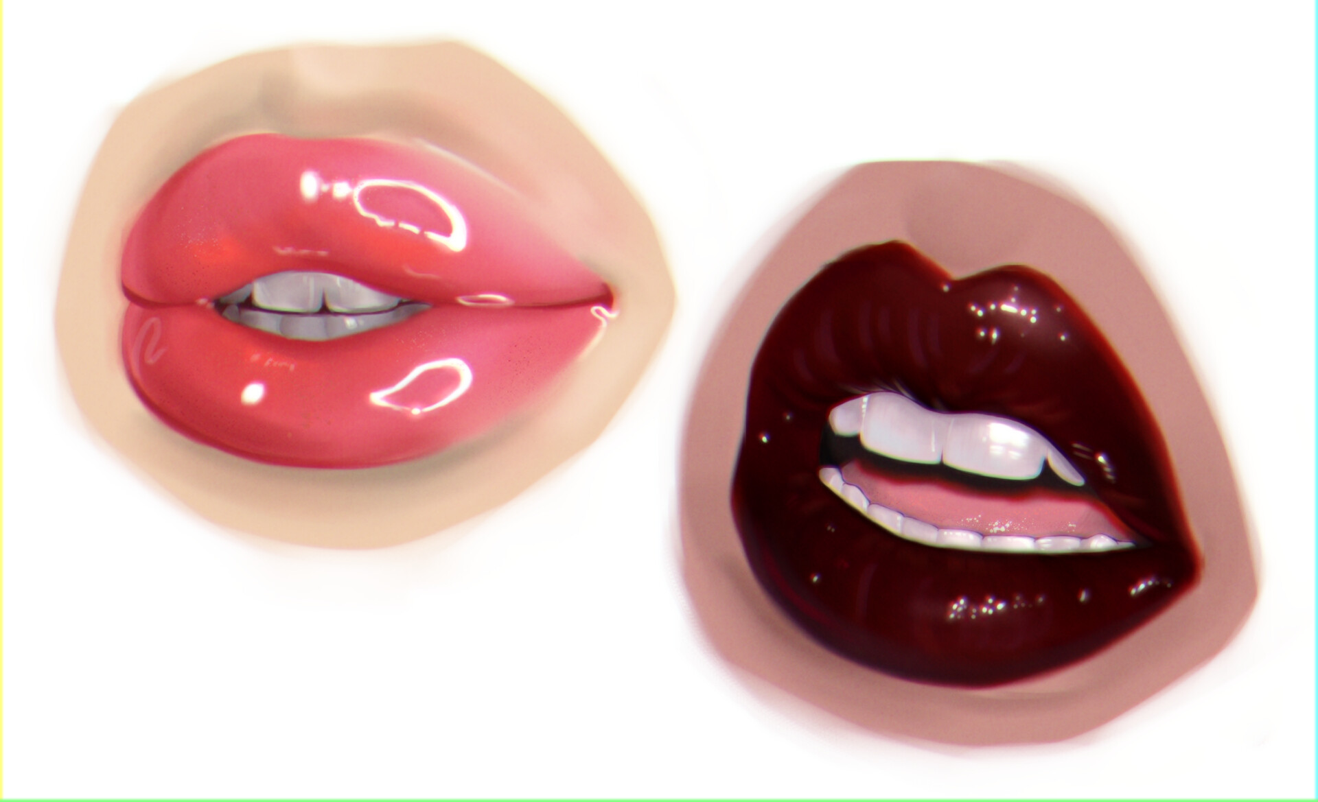 ArtStation - lip + teeth practice