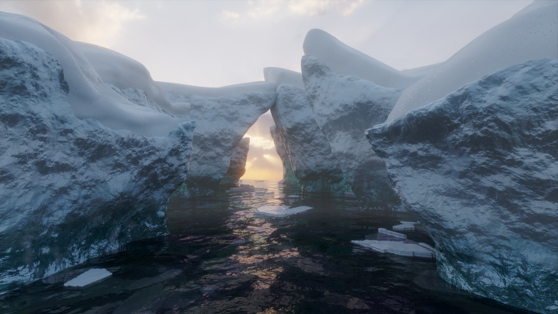 ArtStation - Ice Landscape (3D Render)