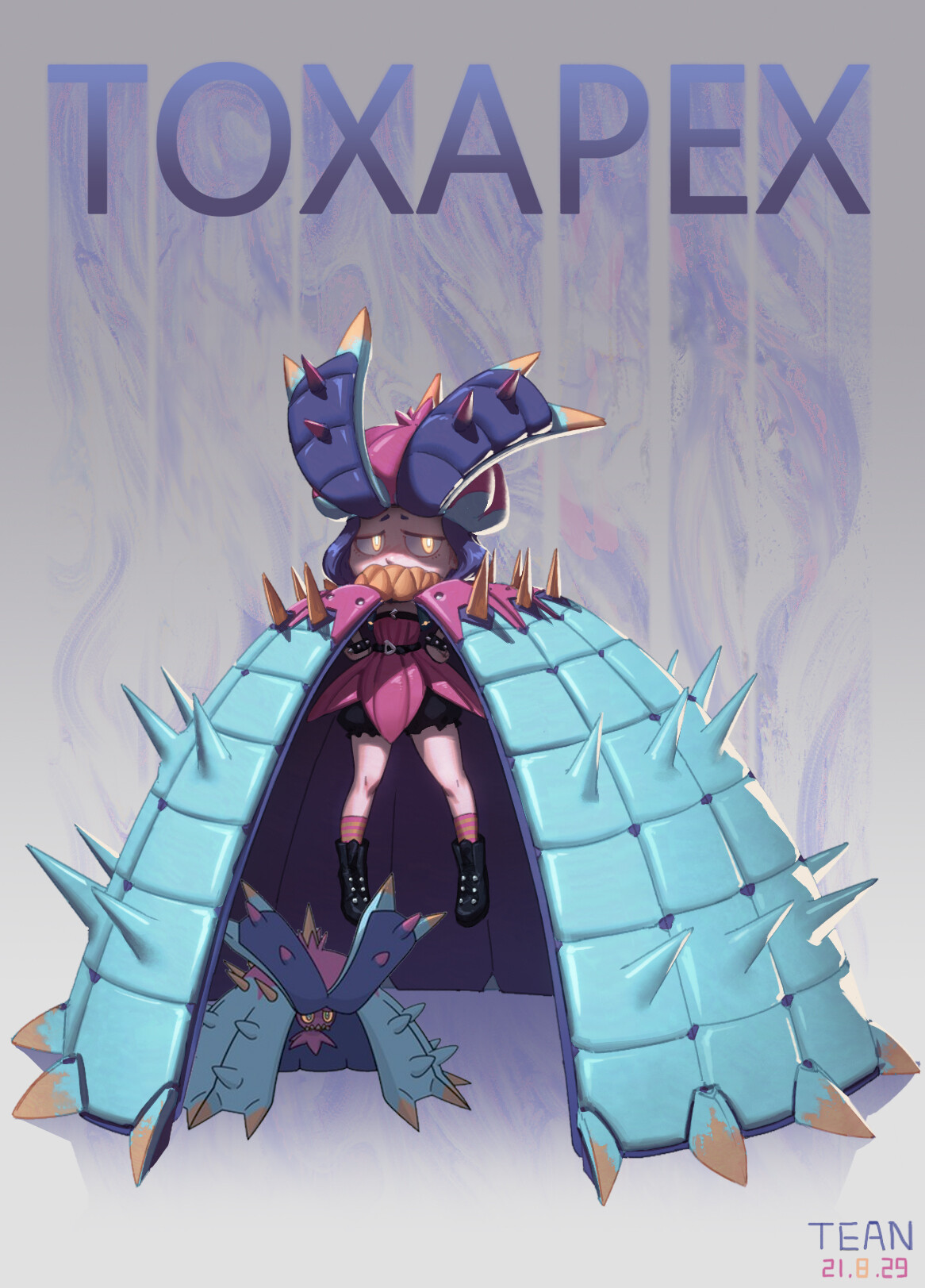 ArtStation - POKEMON-TOXAPEX-Personification