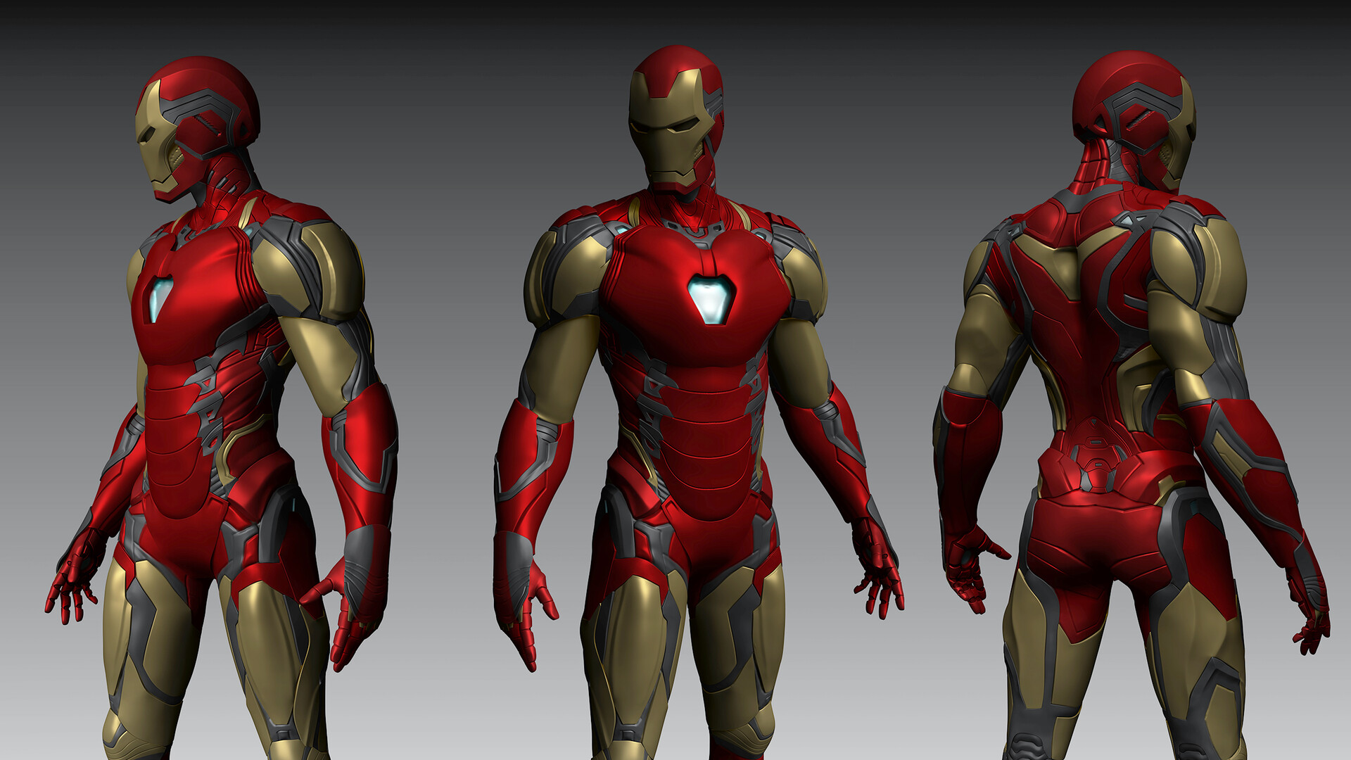 iron man mark 85 render