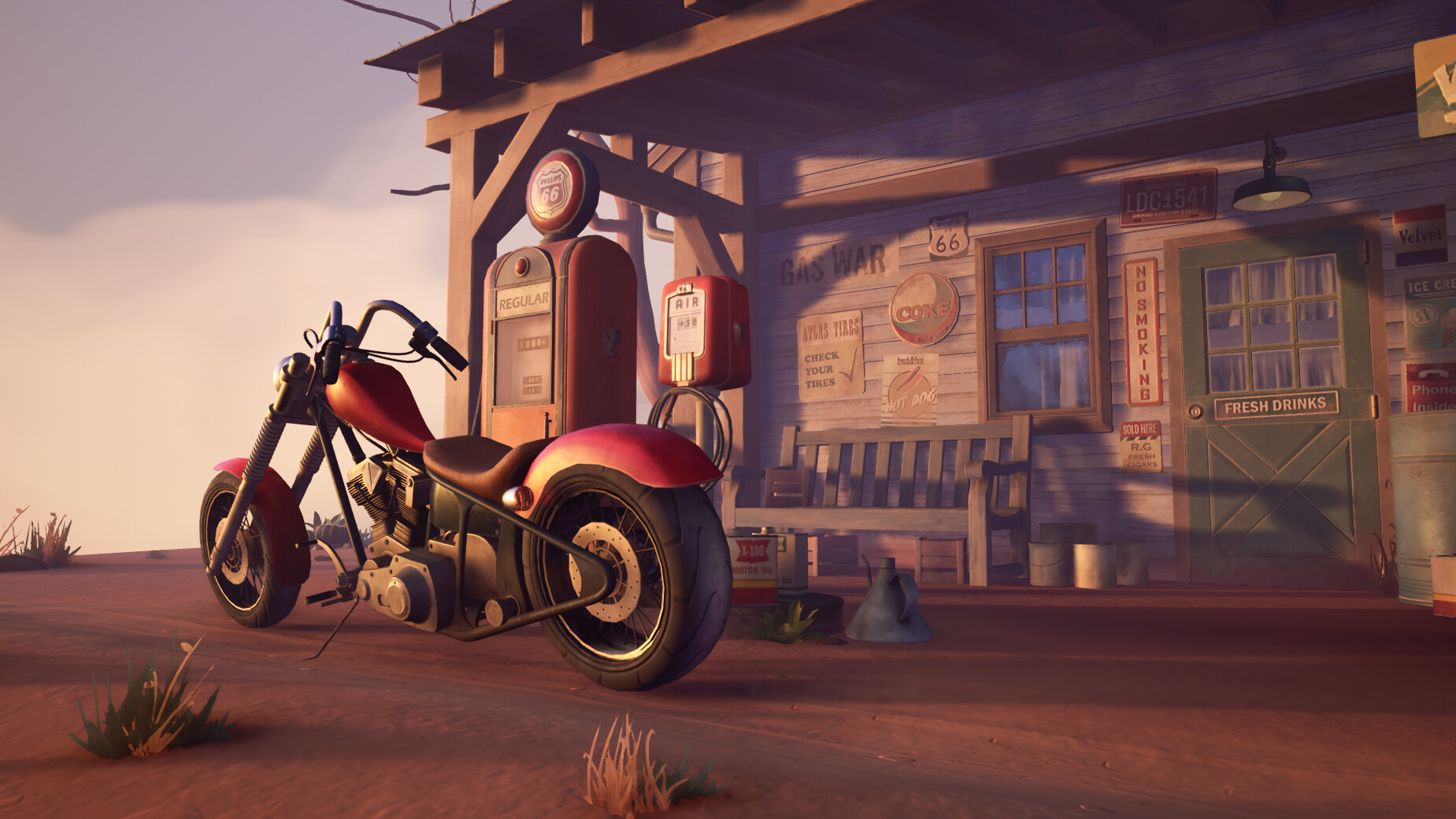 Alice Andrieu - Stylized Service Station Diorama