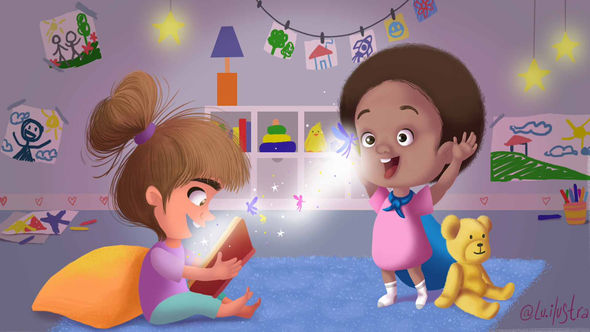 ArtStation - Sam y Sophi, descubriendo la magia de un cuento