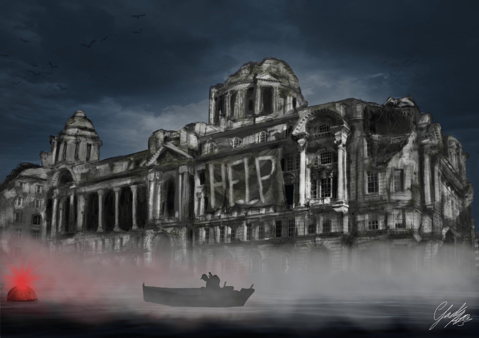 ArtStation - Sunken Town Concept