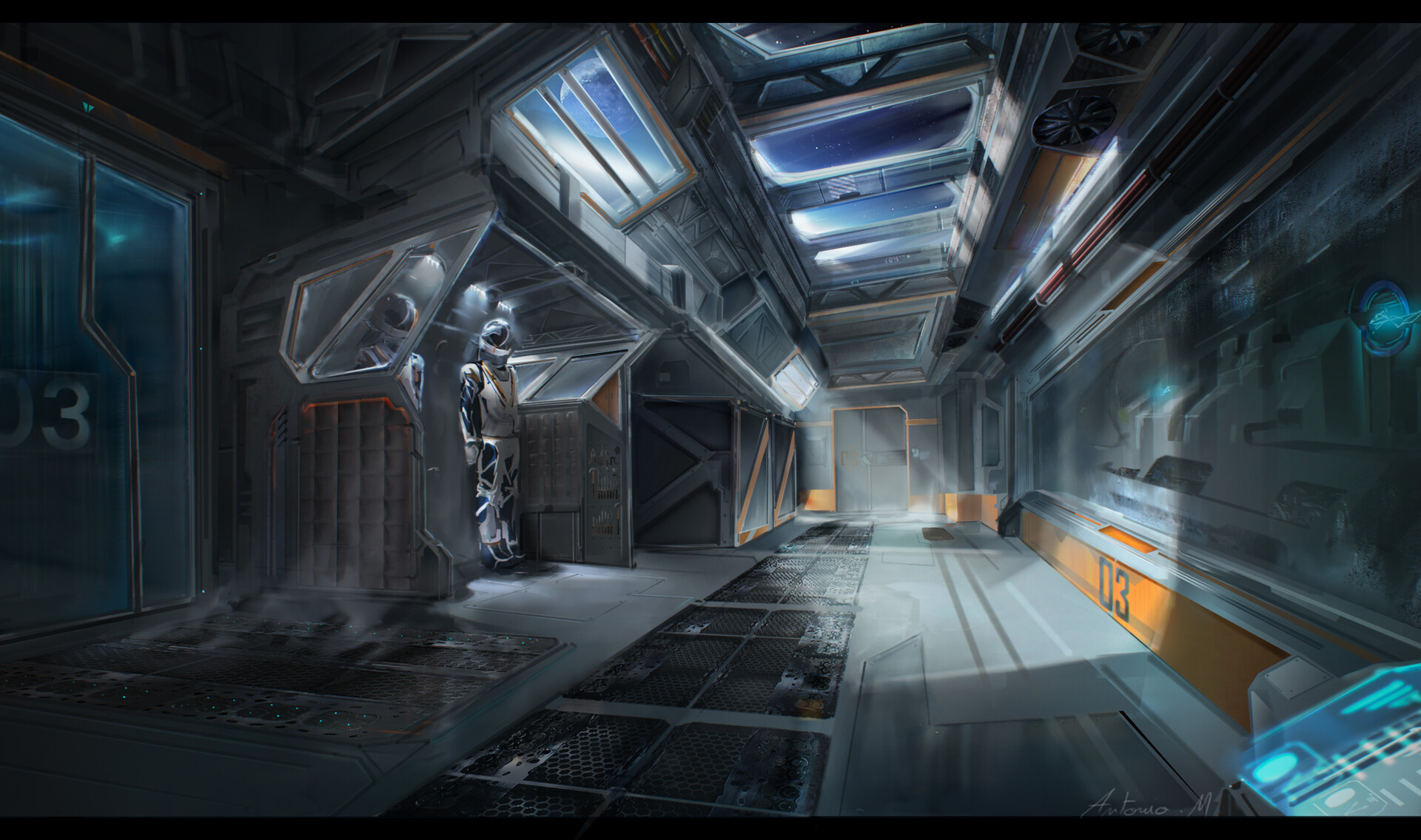 ArtStation - room Sci-fi environnement concept
