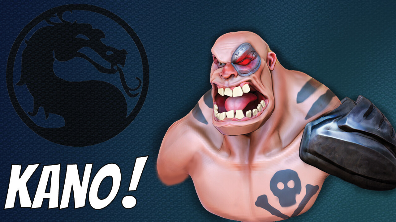 ArtStation - Kano from Mortal Kombat Stylized Bust Concept (With Tutorial)