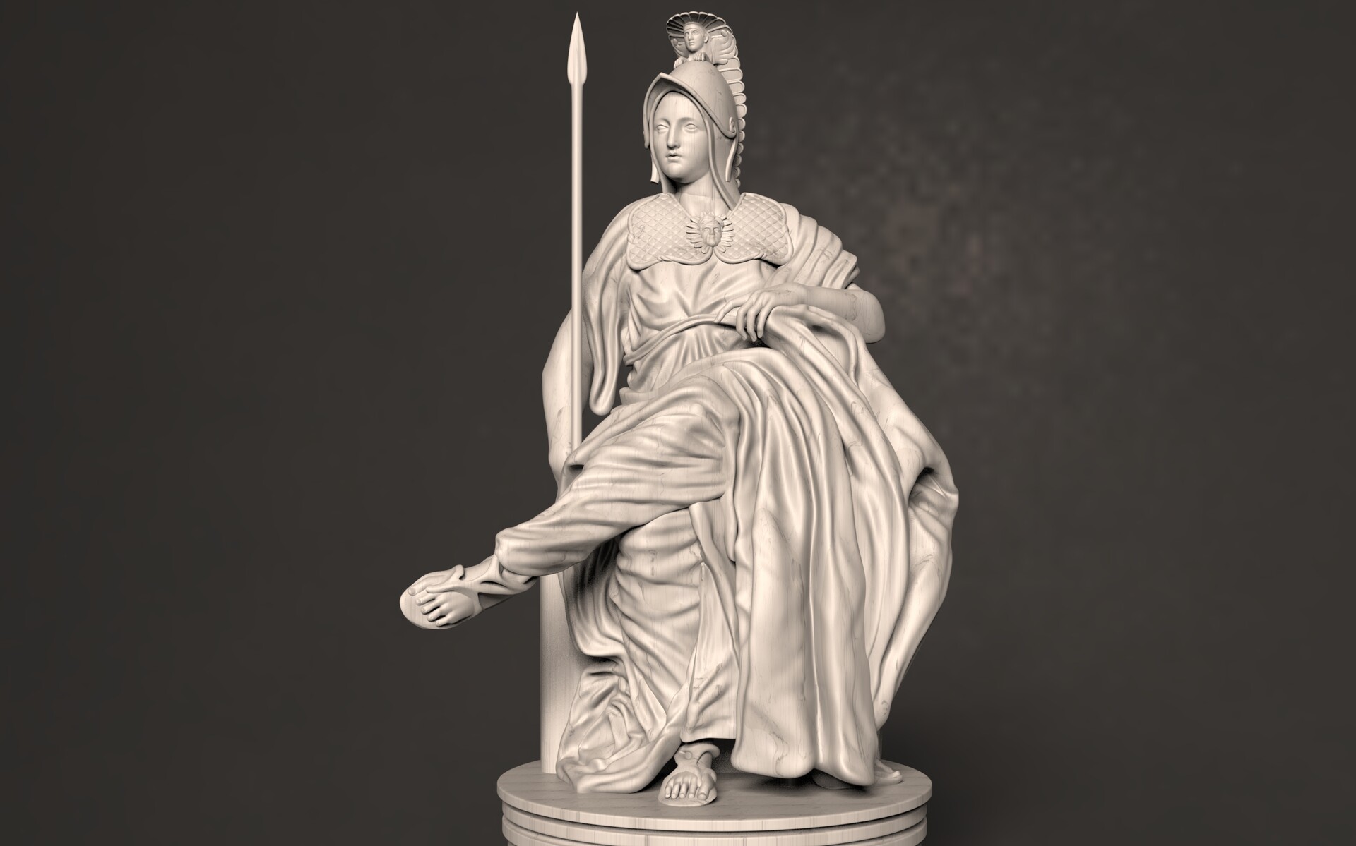 Abhik Mitra - Minerva sculpture