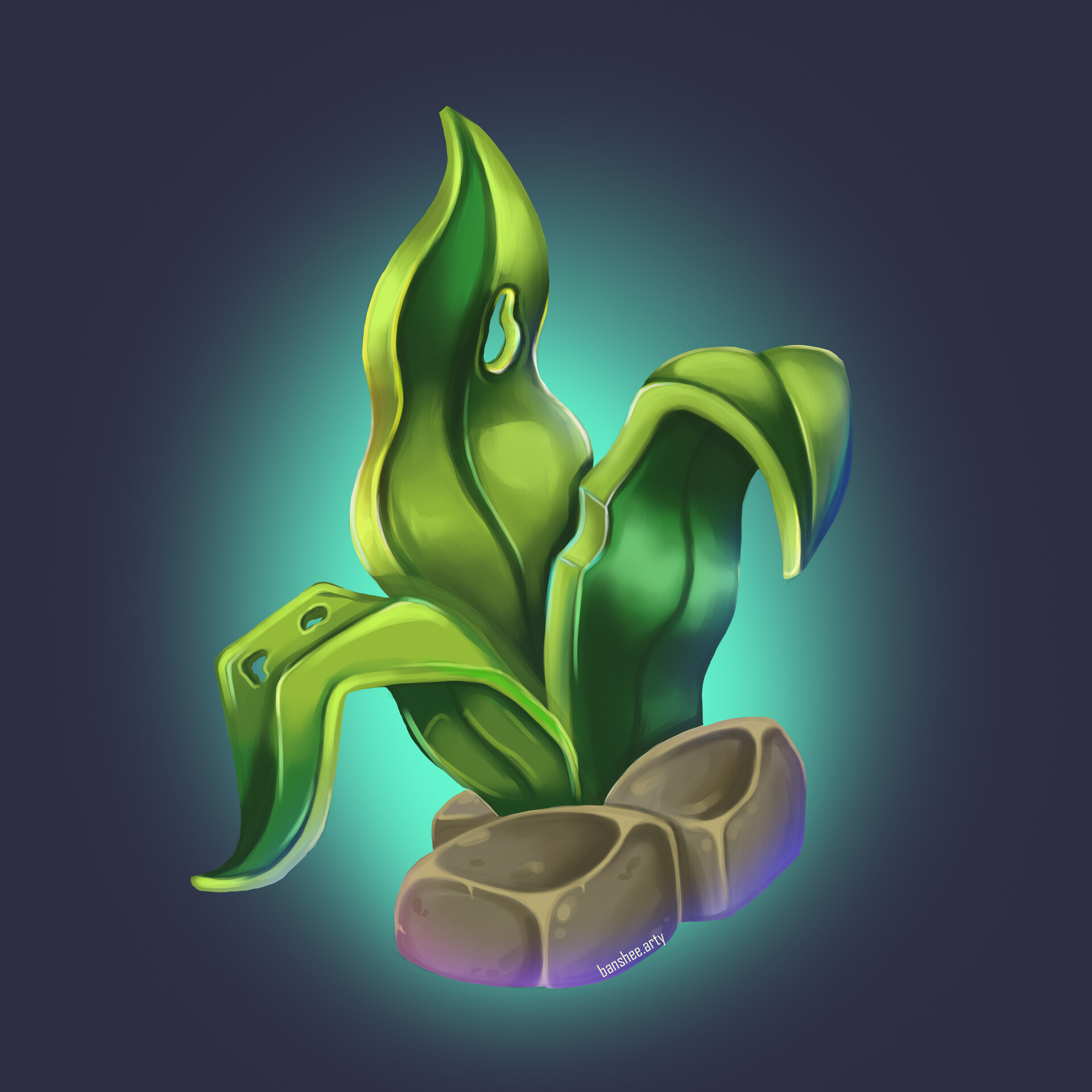 ArtStation - algae icon for a mobile game