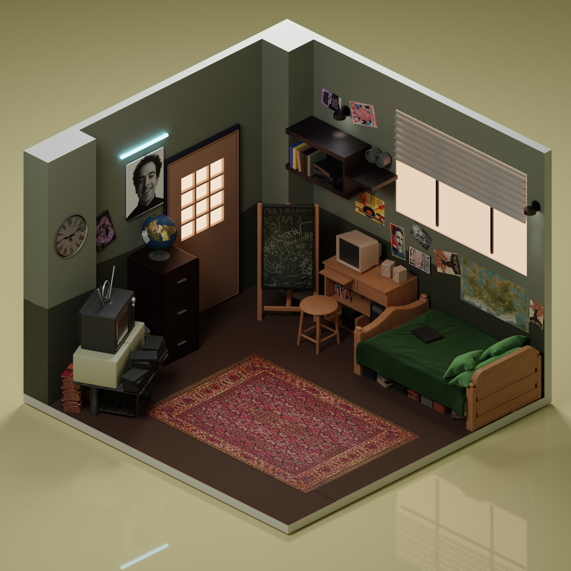 ArtStation - EL DA7E7 ISOMETRIC ROOM