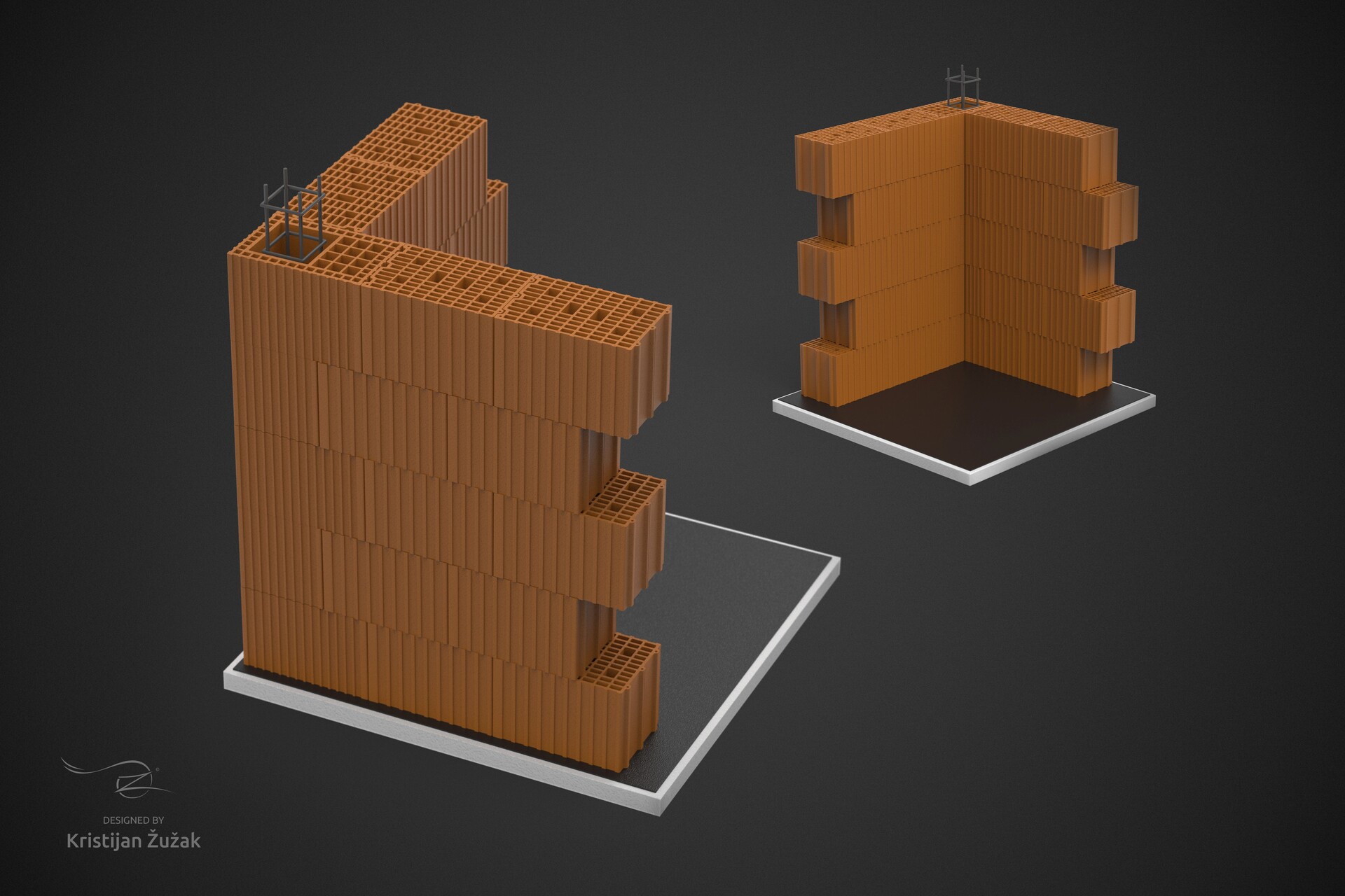 ArtStation - 3D Wall construction for brochure