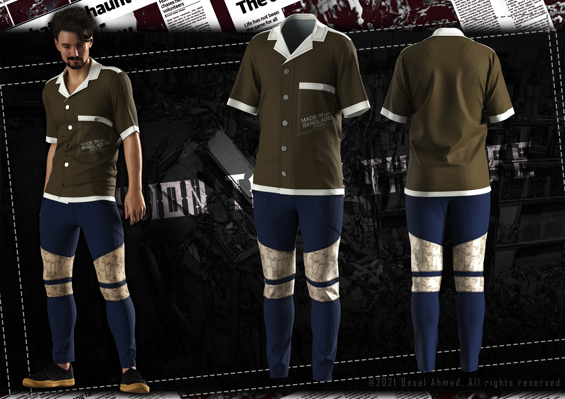 ArtStation - shirt with print 4 (The murder of stitches)