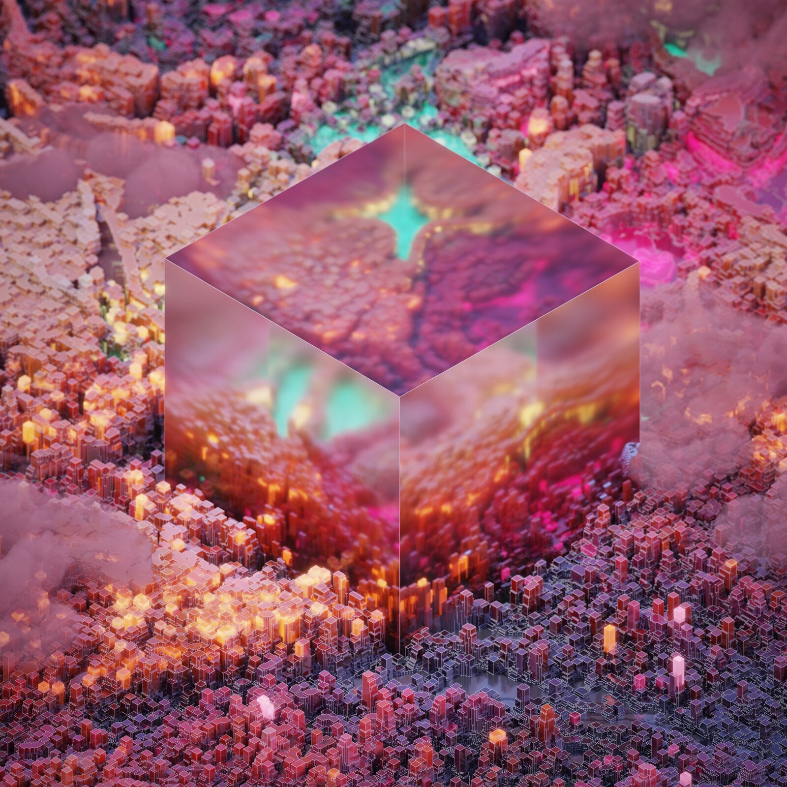Nicolas Perrier - Abstract Voxel Landscape