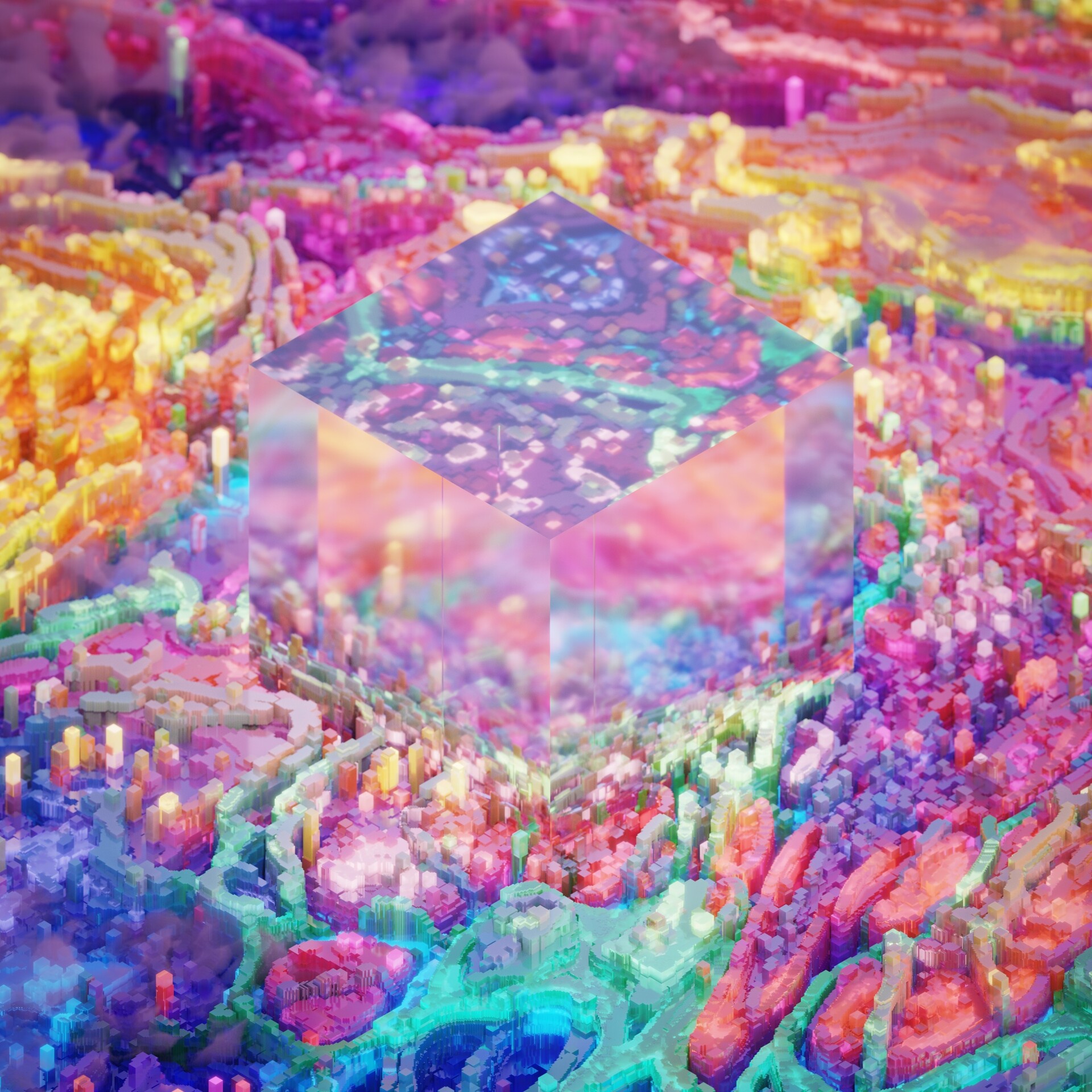 Nicolas Perrier - Abstract Voxel Landscape