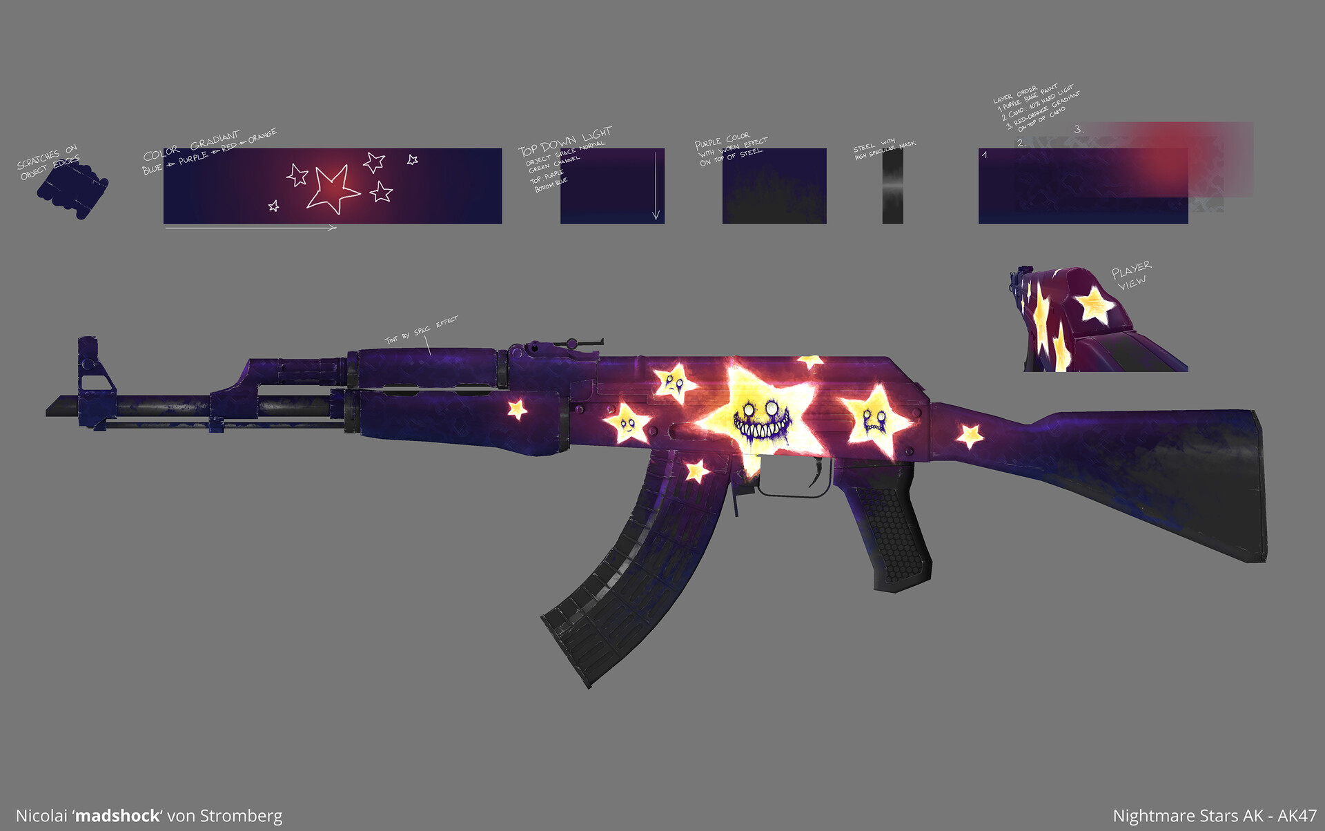 Nicolai 'madshock' von Stromberg - CS:GO Nightmare Stars AK47 Concept