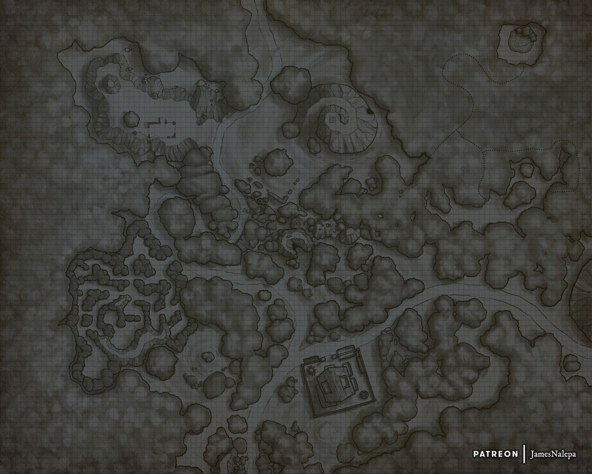 James Nalepa - Forest Road Battlemap