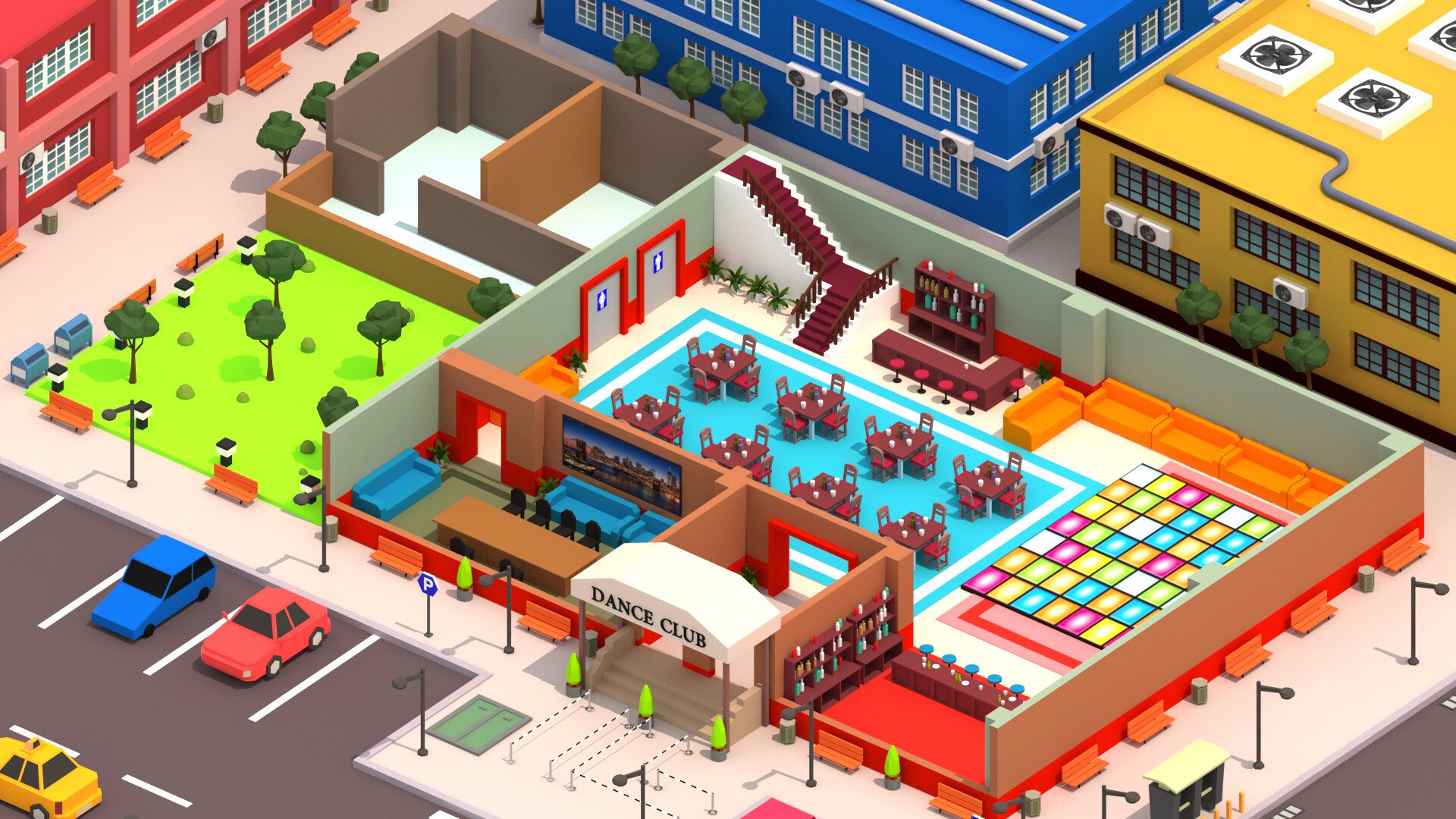 ArtStation - Lowpoly Dance Club