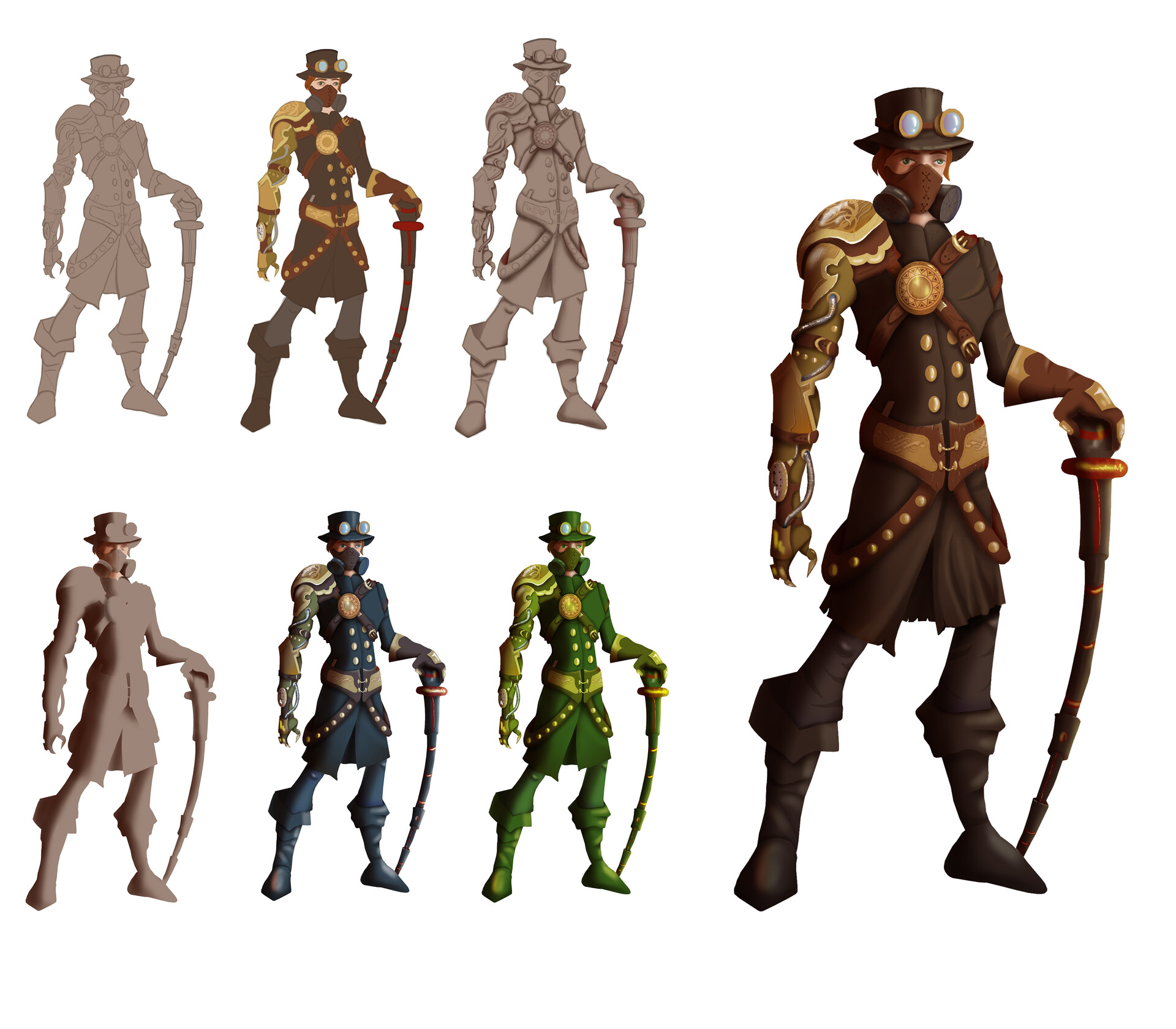 ArtStation - Character concept. Stimpunk 🎩