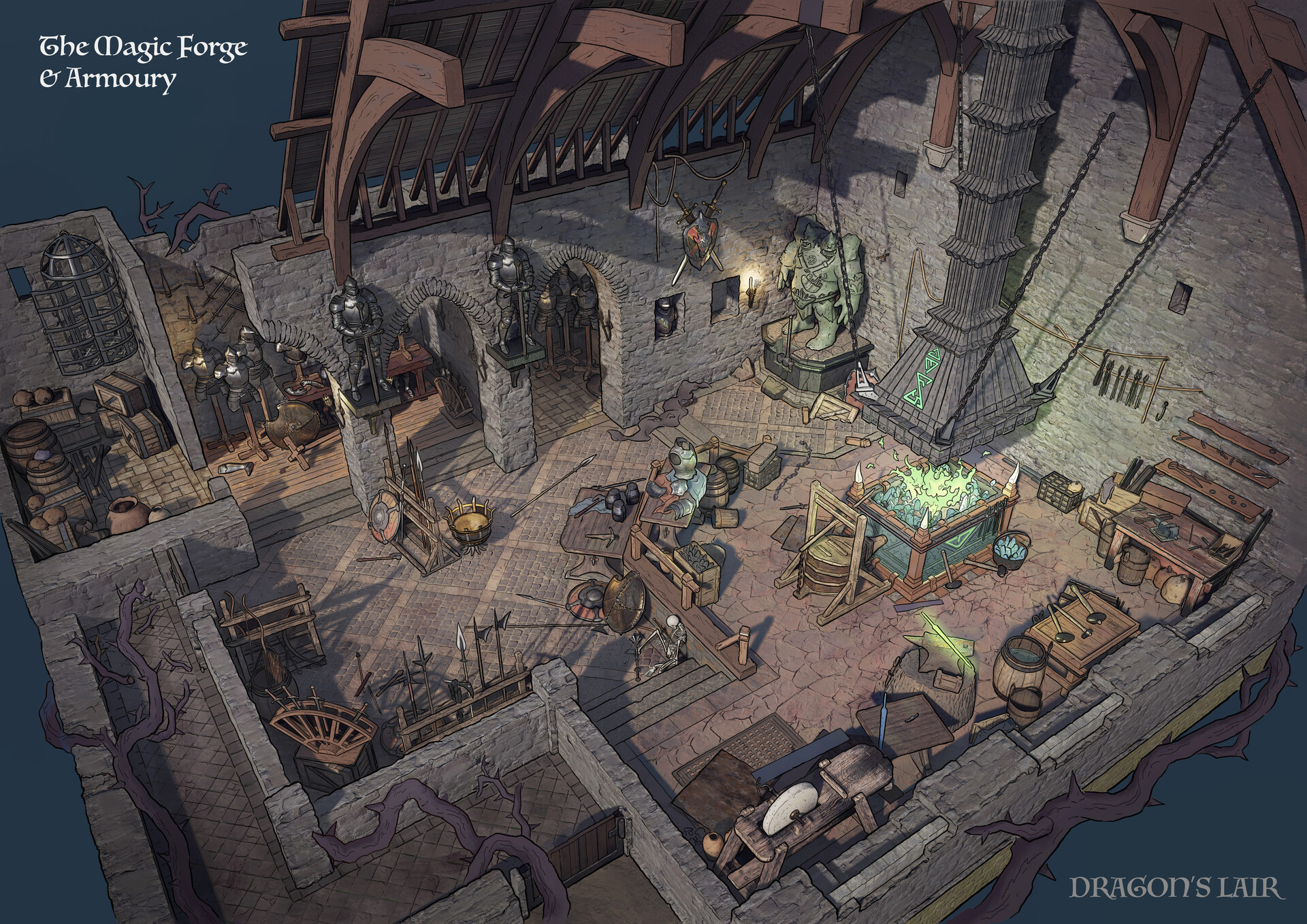 ArtStation - Dragon's lair: Magic Forge