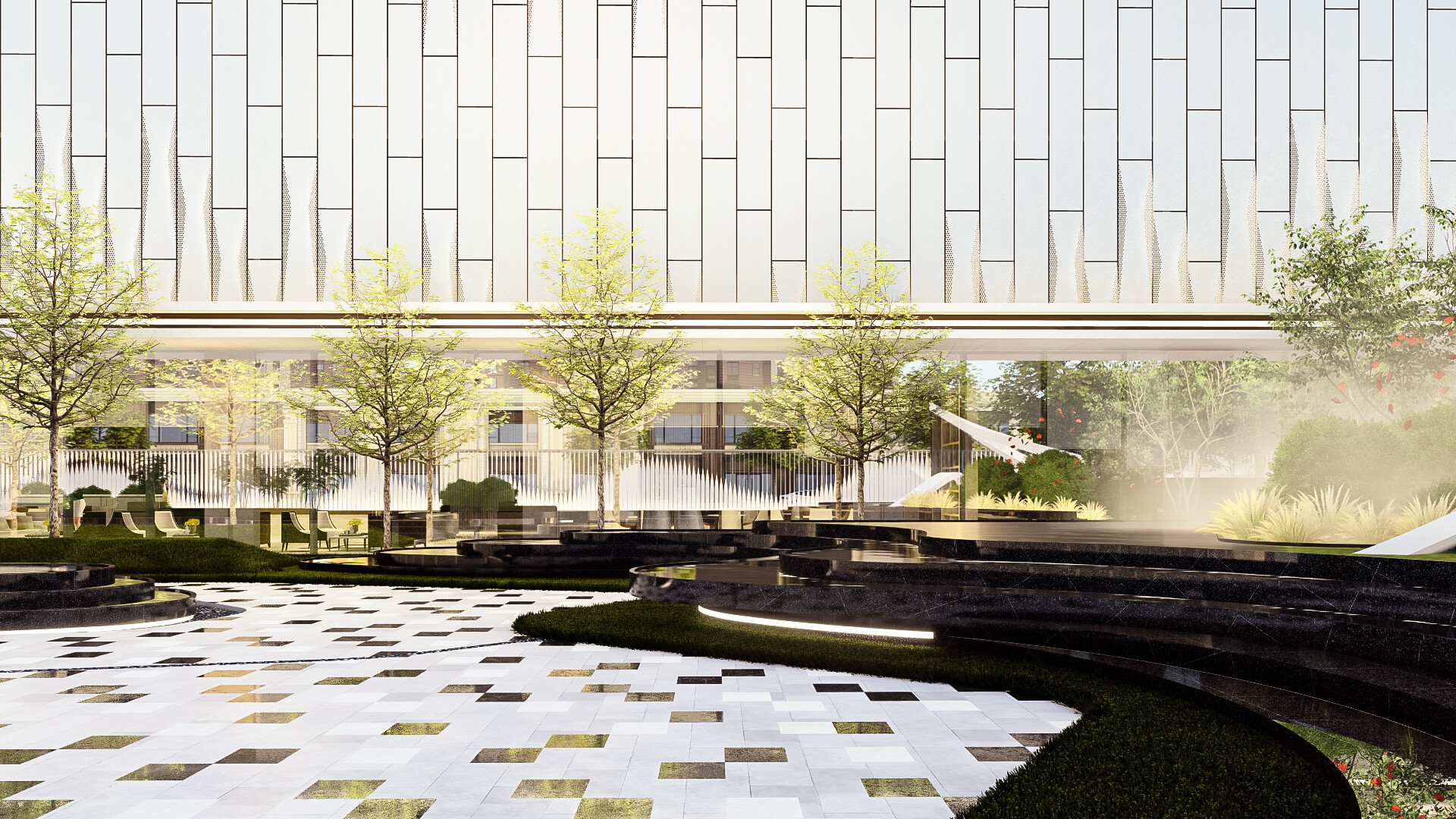 ArtStation - Sunshine city residential area.Lumion11 rendering.