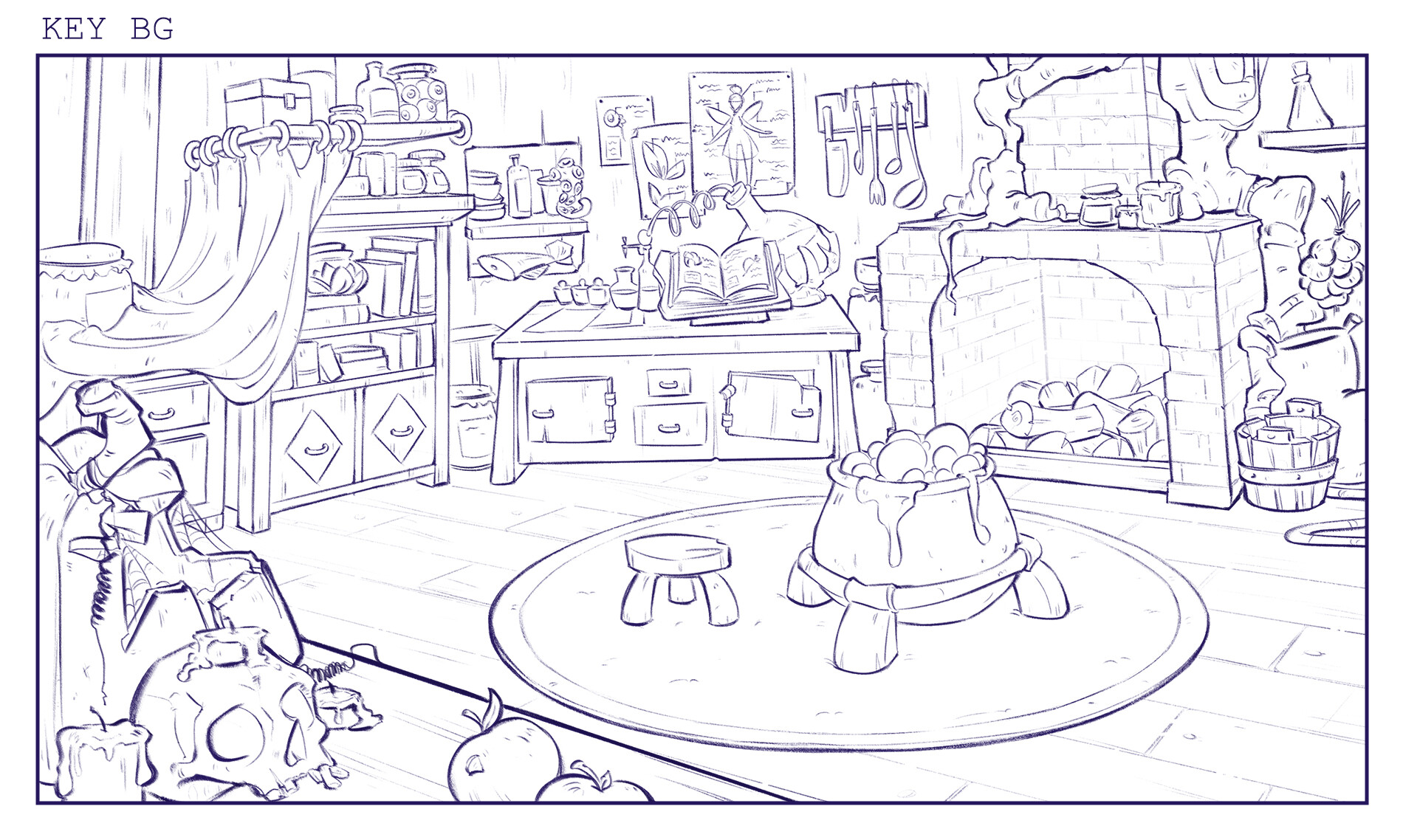 ArtStation - Witch Fairy House - Layout BG