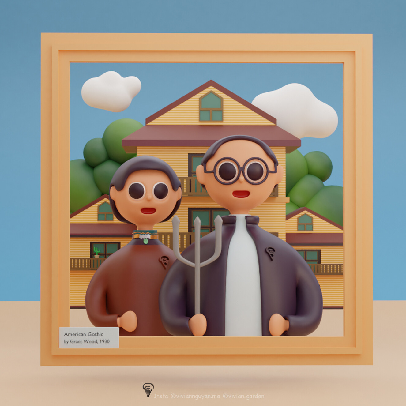 ArtStation - American Gothic by Grant Wood (1930)