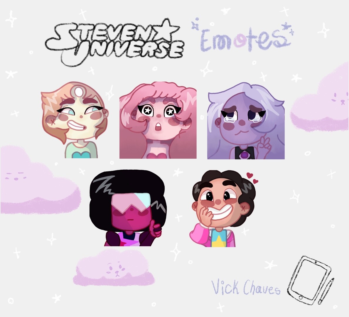 ArtStation - Twitch Emotes | Steven Universe