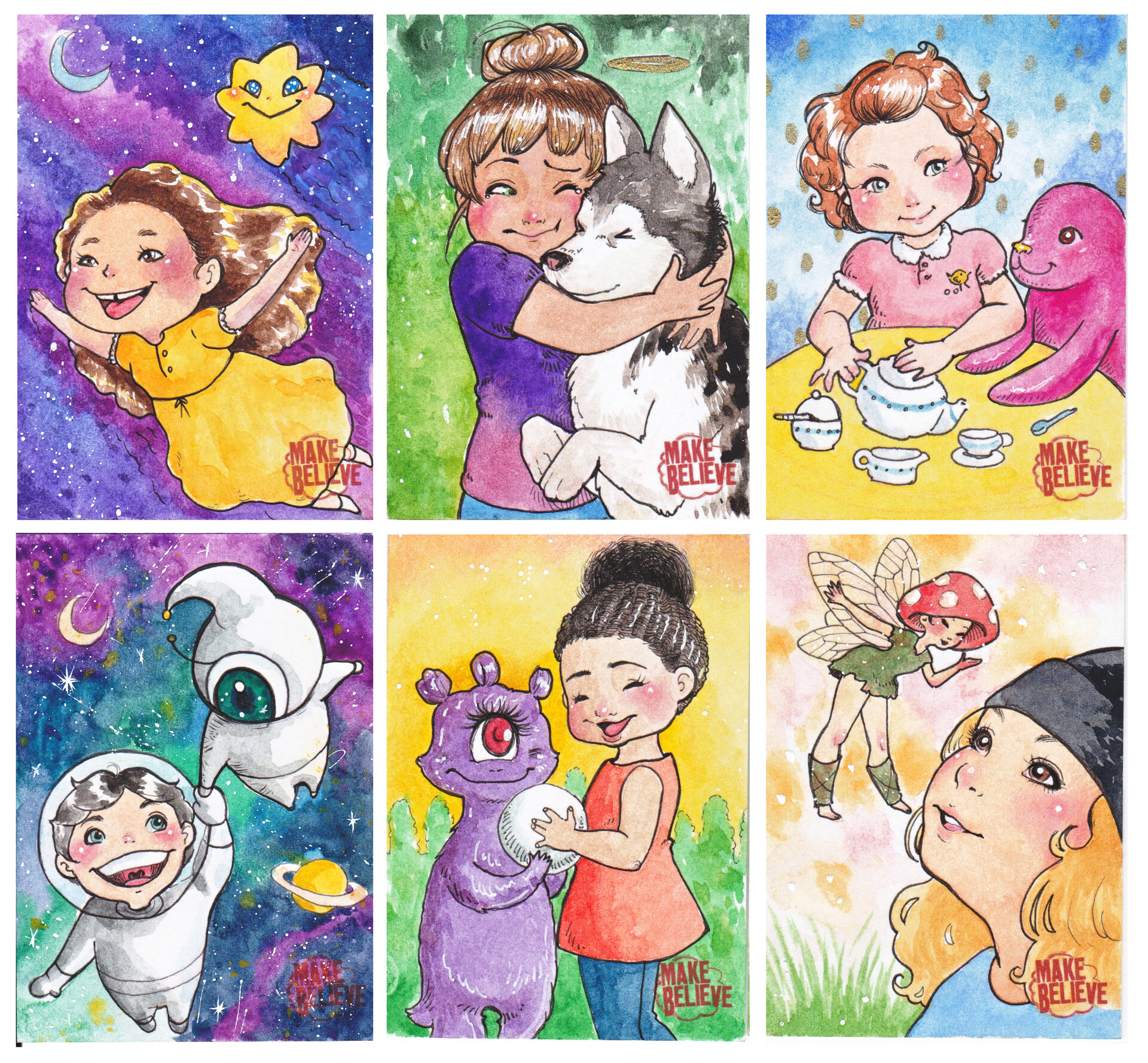 ArtStation - Make Believe Sketch cards