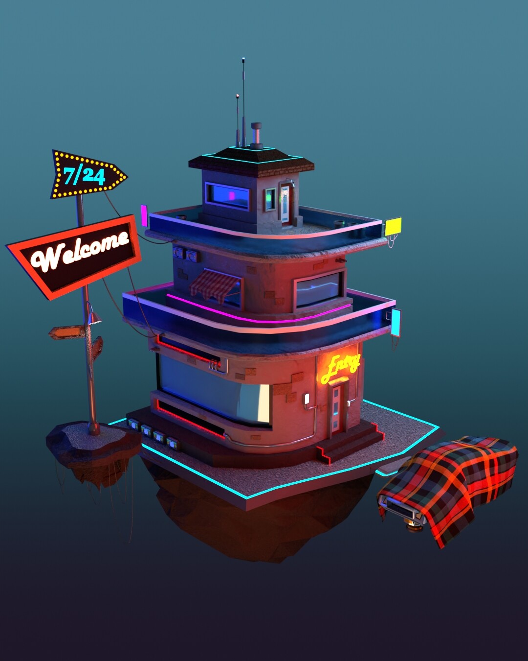 ArtStation - Flying Building