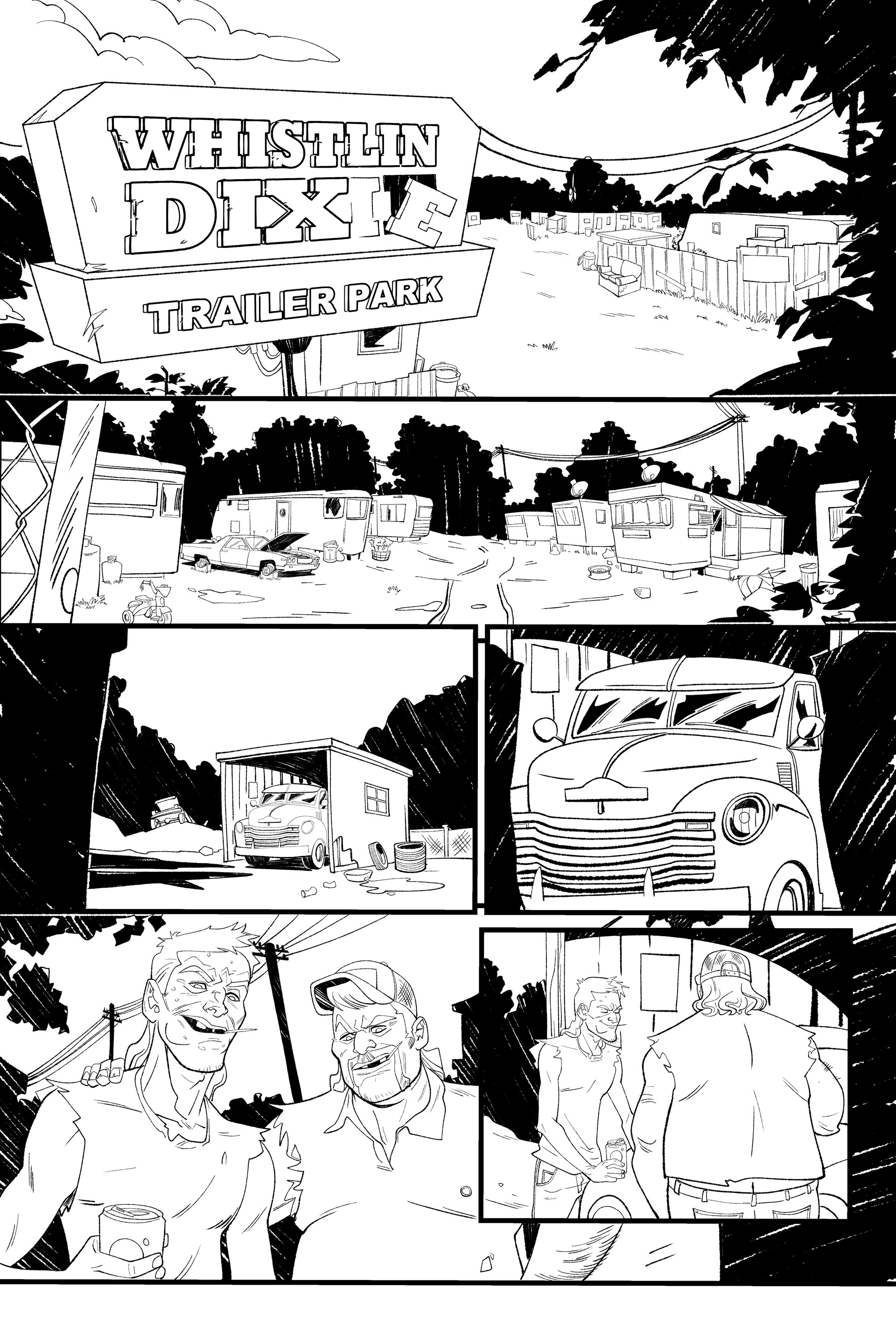 ArtStation - Trailer Park Magic comic pages