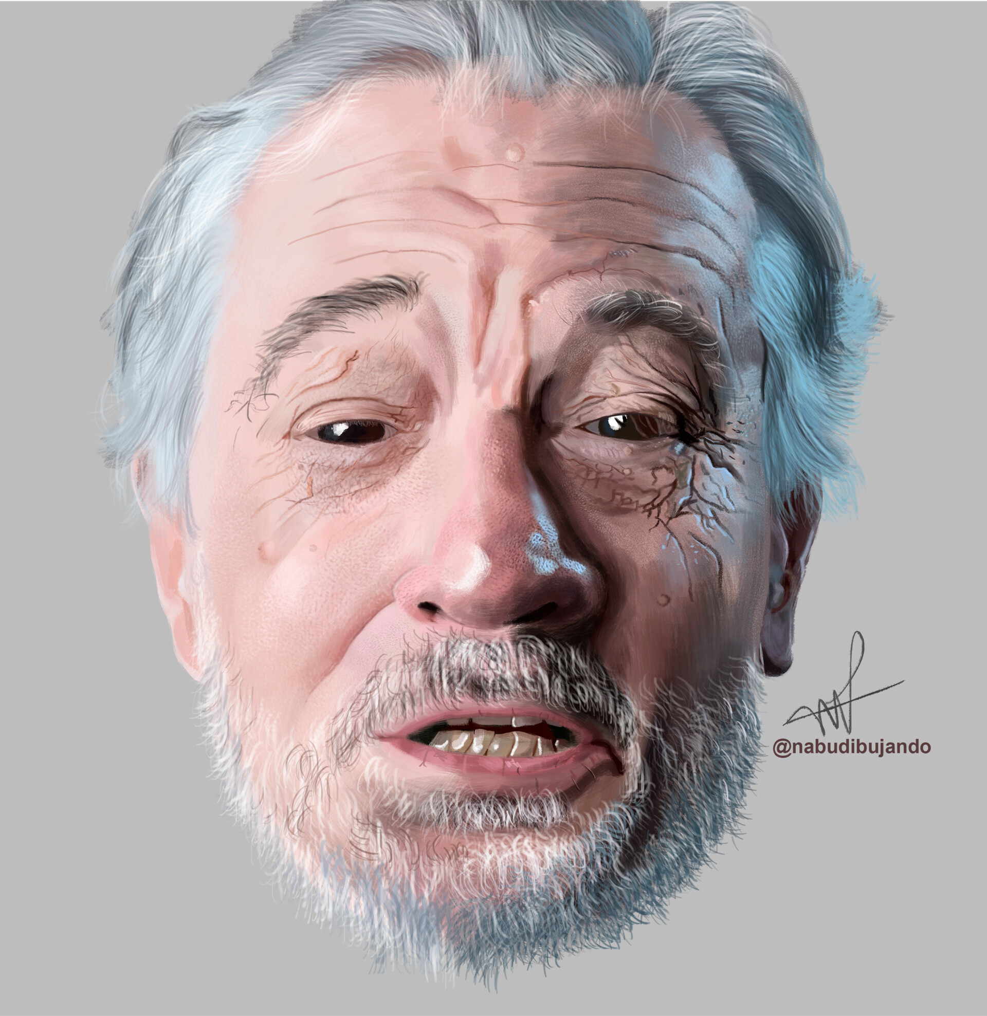 ArtStation - Robert De Niro Oil Portrait