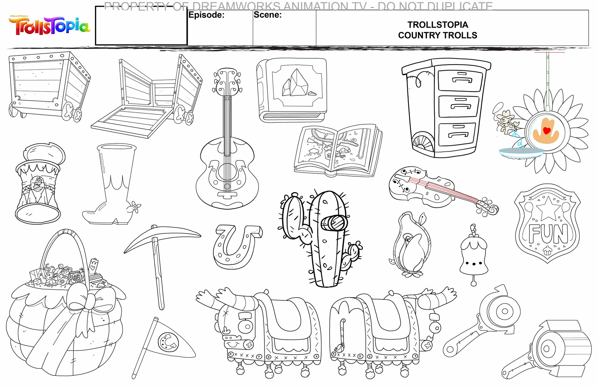Jerry Regan - Dreamworks - Trollstopia - Prop Design - Season 1