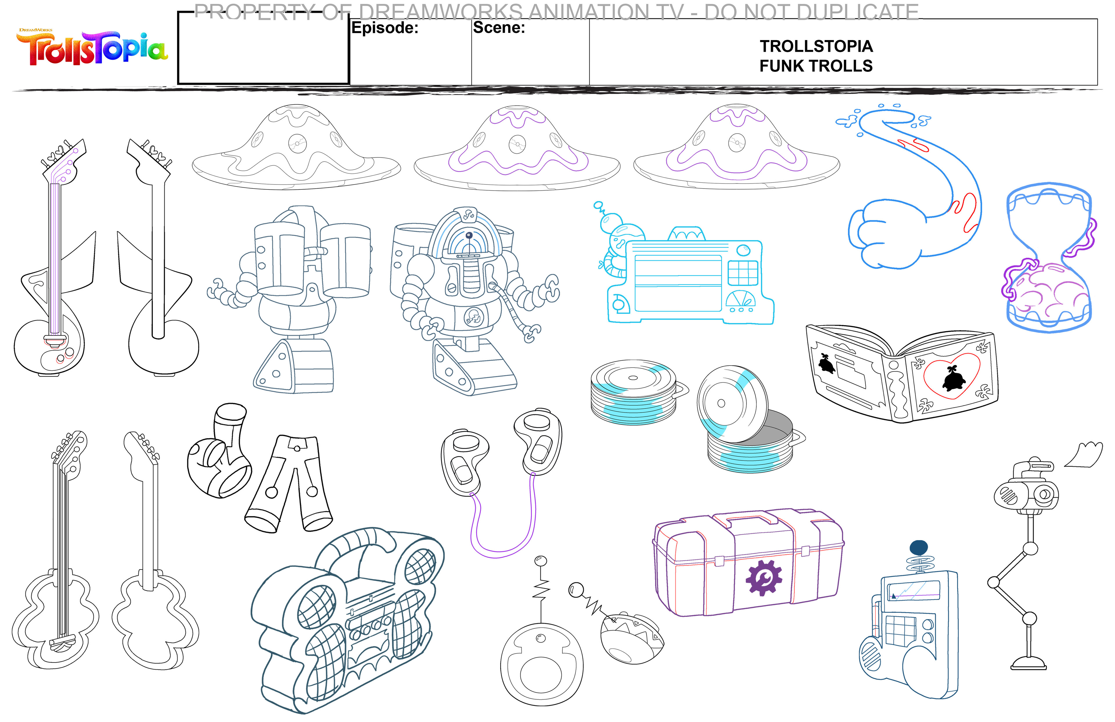 Jerry Regan - Dreamworks - Trollstopia - Prop Design - Season 1