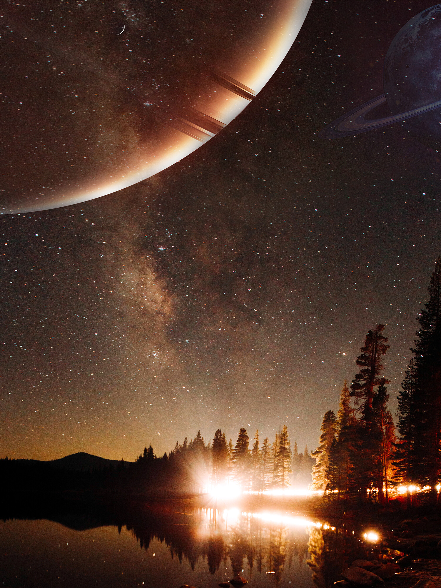 ArtStation - Night Lake