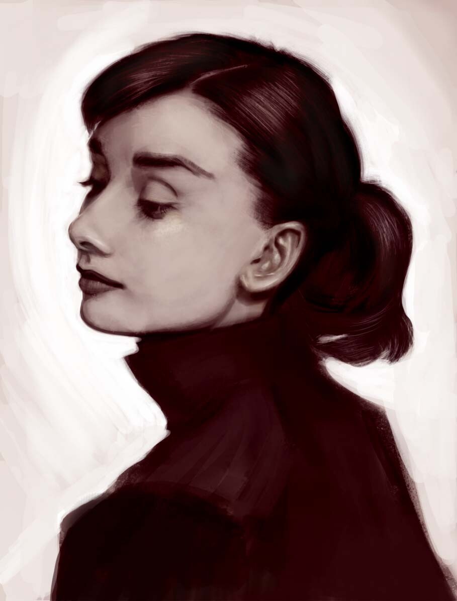 ArtStation - Portrait study - Audrey Hepburn