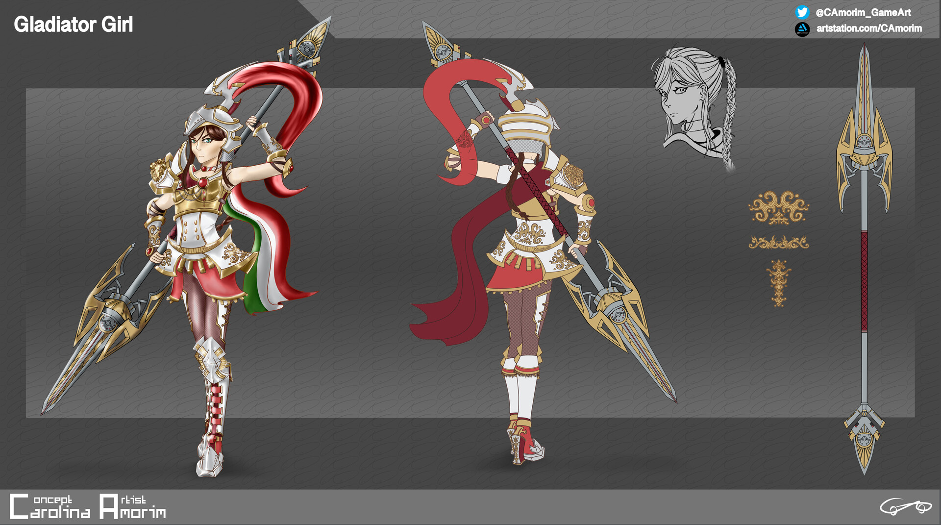 ArtStation - Mecha-Gladiator Girl - Concept Art