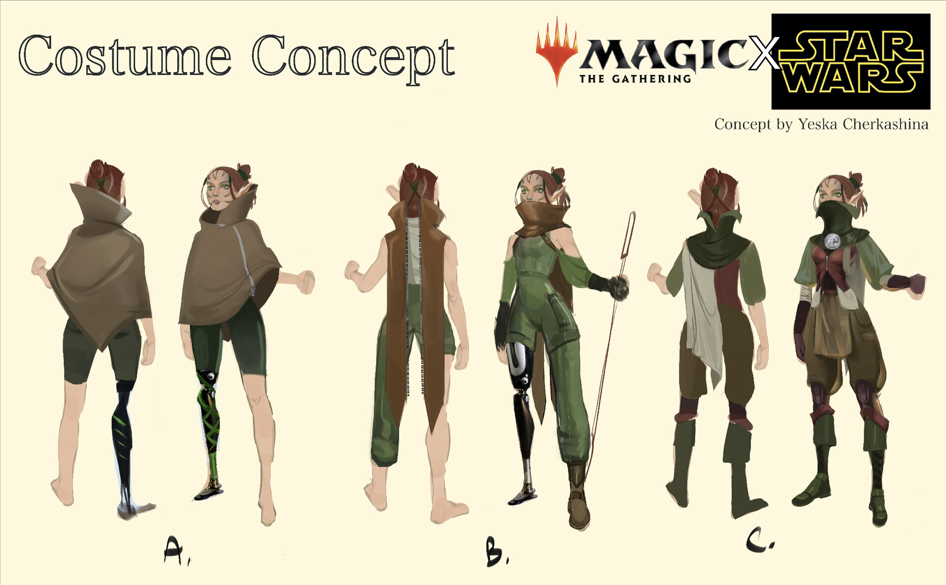 ArtStation - Nissa (MTG X Star Wars) Concept WIP