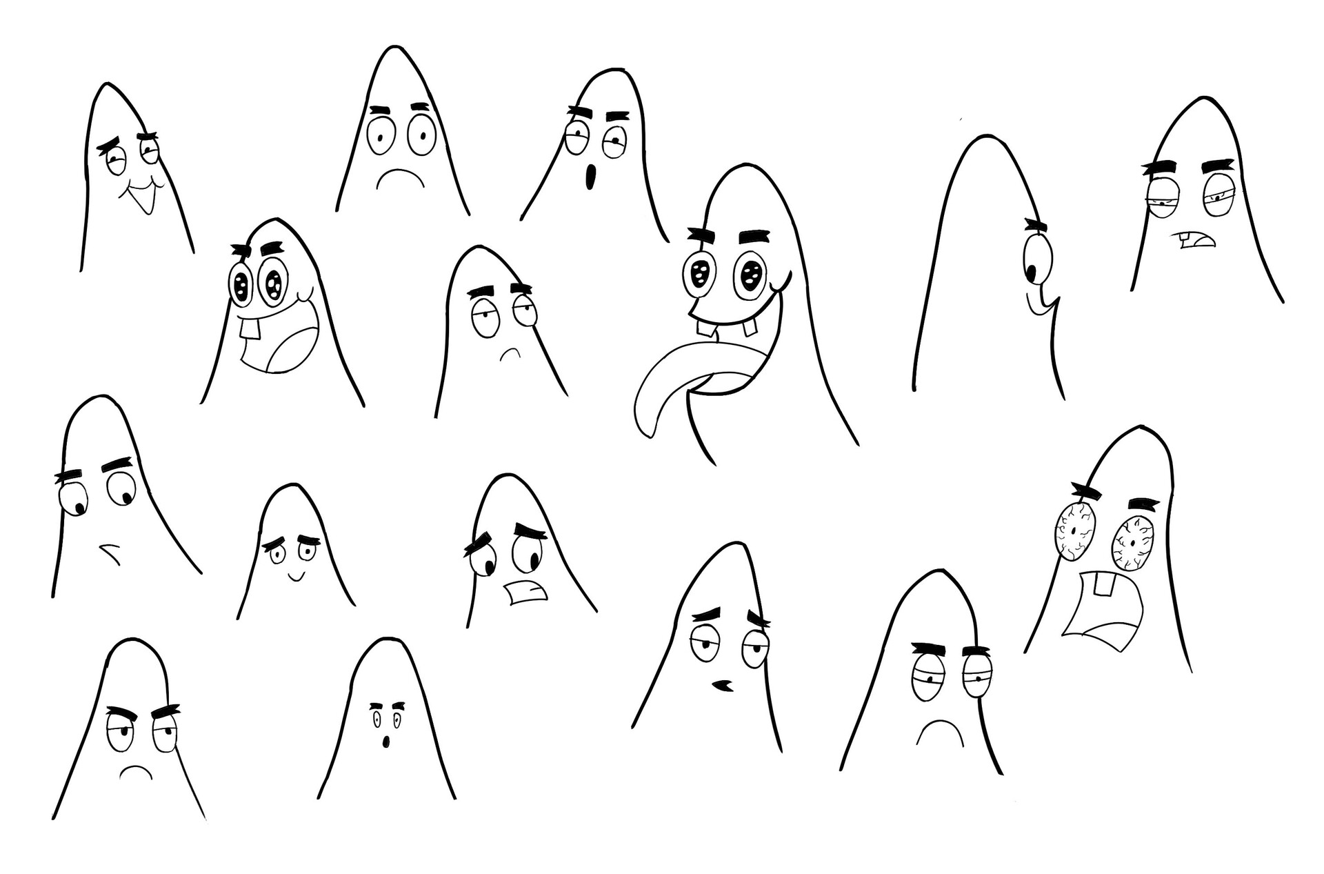 ArtStation - Patrick Star Expression Sheet