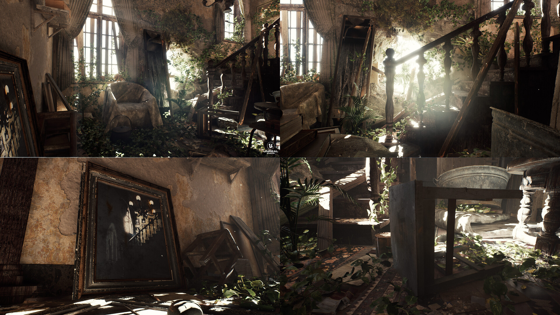 Pasquale Scionti - Unreal Engine 4.25 Raytrace Old abandoned mansion ...