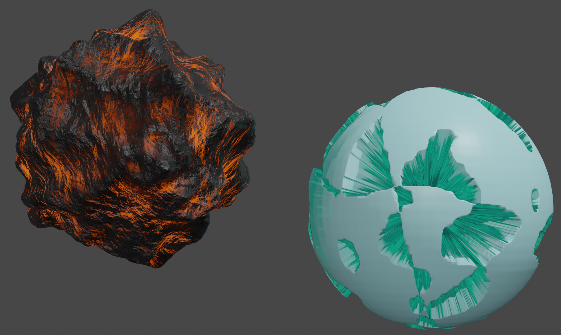 ArtStation - Ice and lava